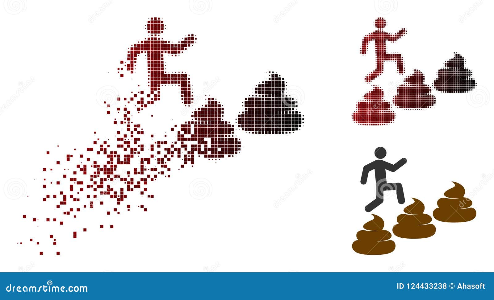 Destructed Dot Halftone Person Climbing Shit Levels Icon Stock Vector ... Destructed Dot Halftone Person Climbing Shit Levels Icon Stock Vector ...