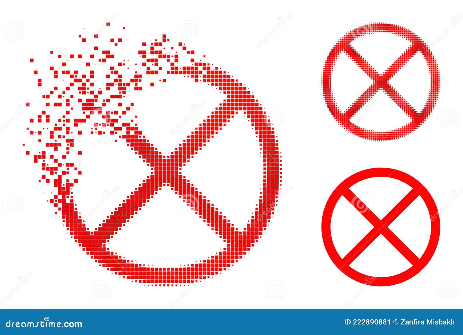 Destructed Dot Restricted Icon with Halftone Version Stock Vector ... Destructed Dot Restricted Icon with Halftone Version Stock Vector ...