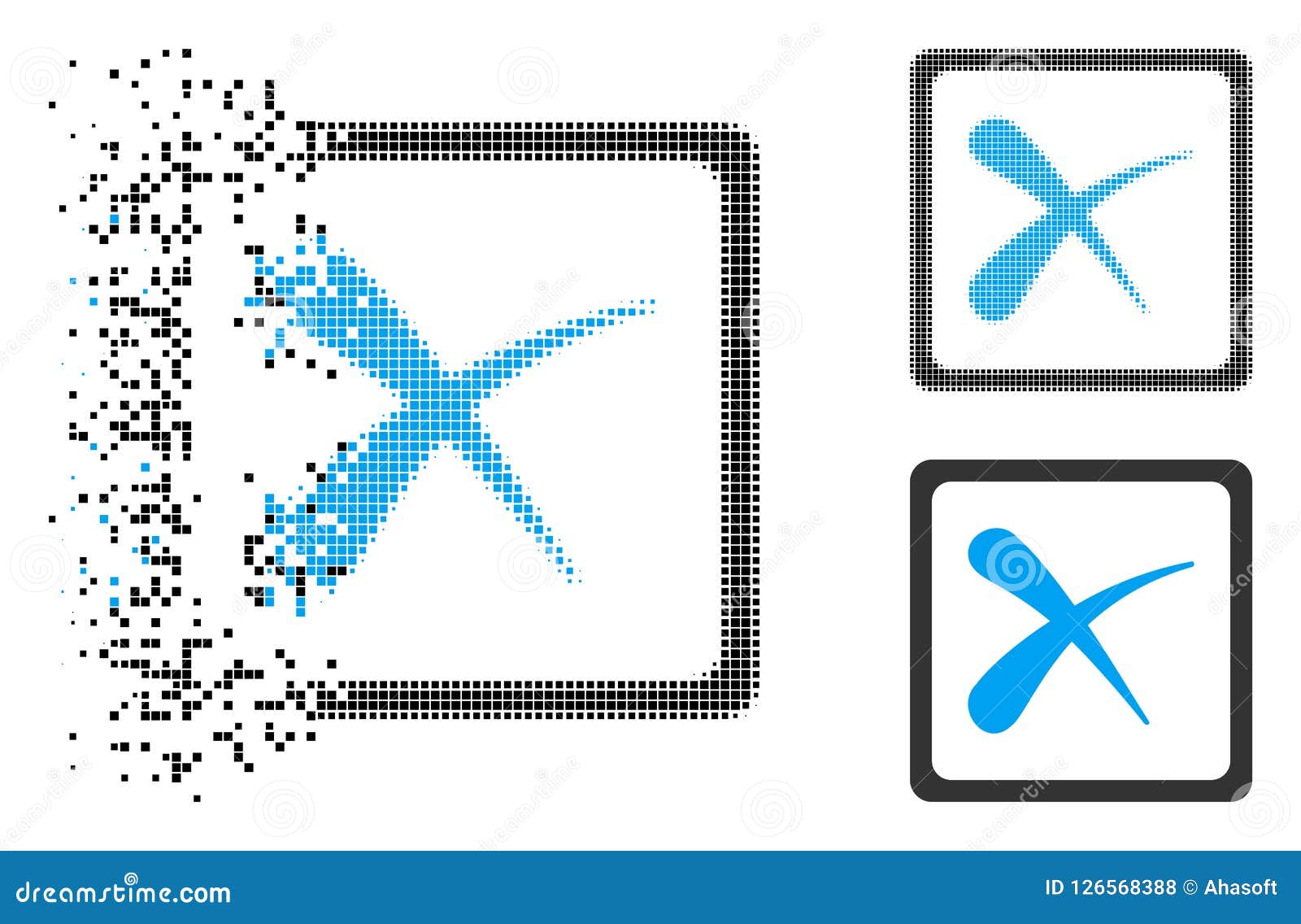 Destructed Dotted Halftone Circle Icon Cartoon Vector | CartoonDealer ...