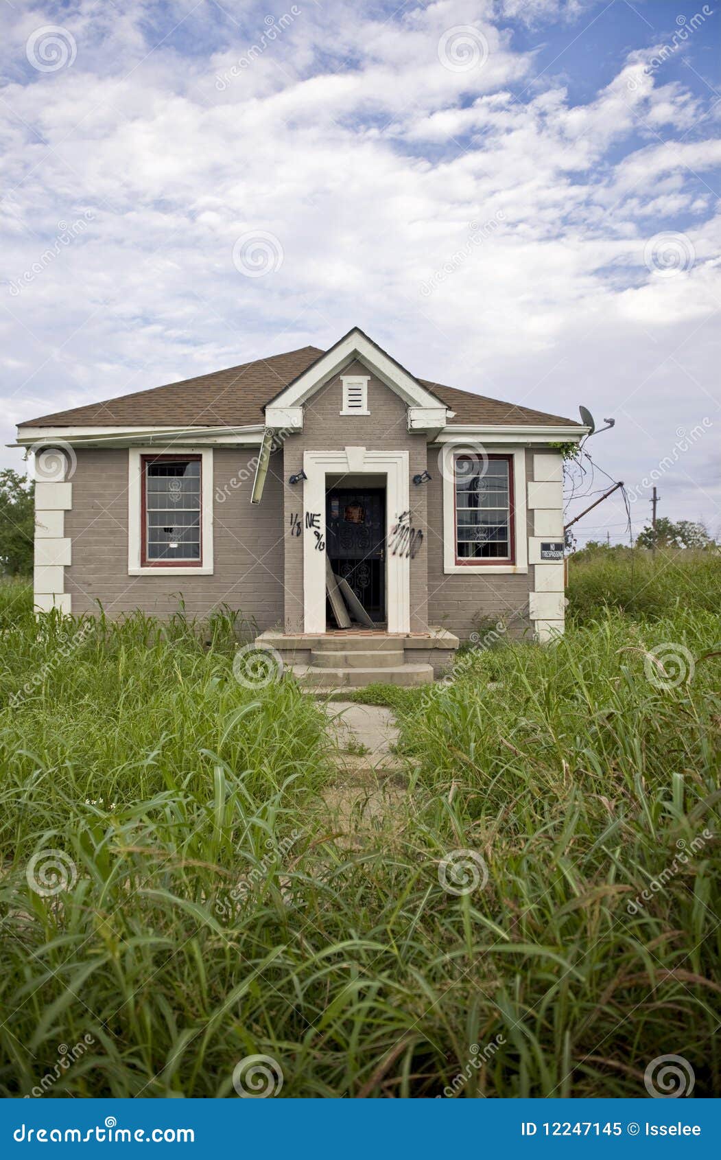 Destructed House stock image. Image of emergencies, destruction - 12247145