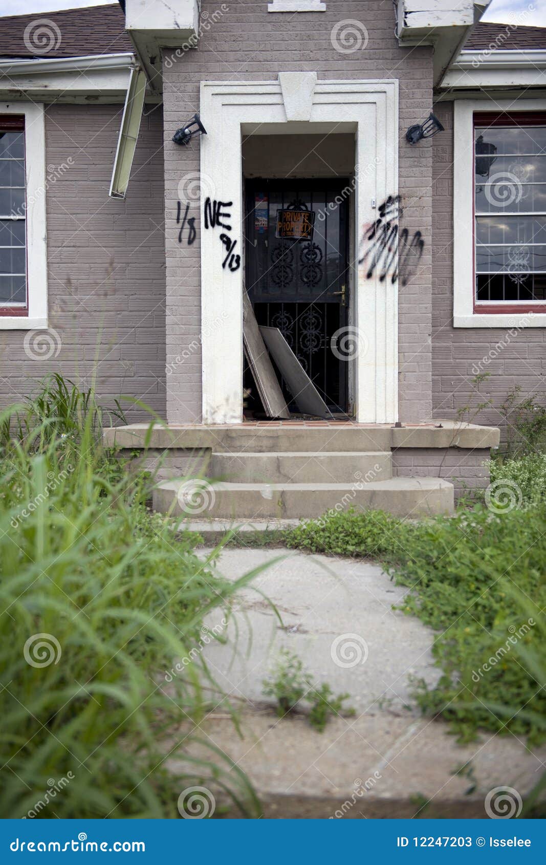 Destructed House stock image. Image of abandoned, exterior - 12247203