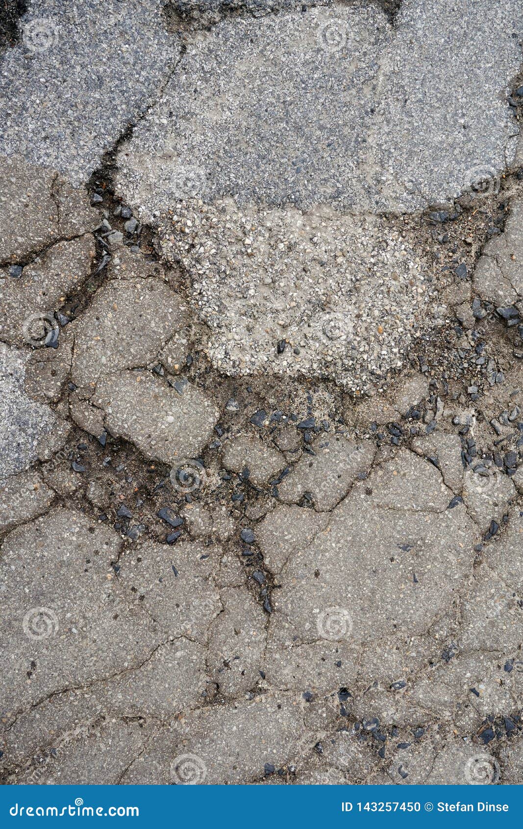 Destructed Tar Road in a Town Stock Photo - Image of granite, footpath ...