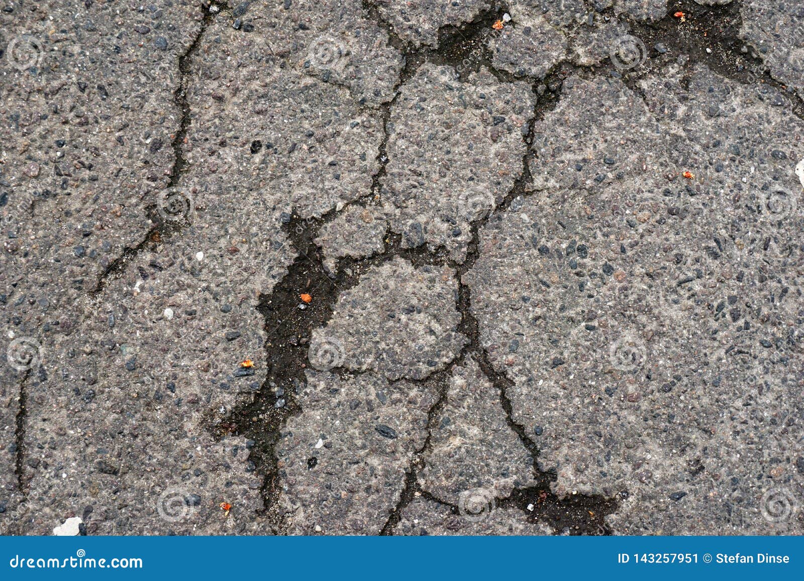 Destructed Tar Road in a Town Stock Image - Image of path, construction ...