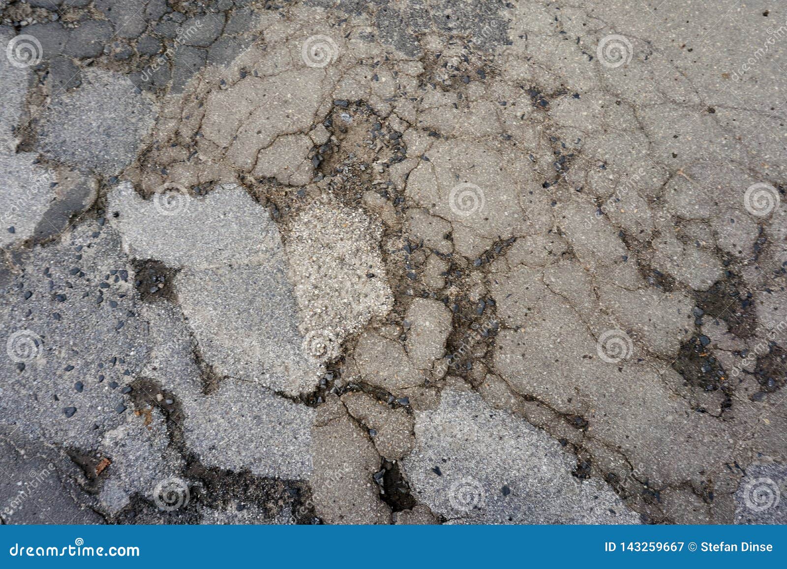 Destructed Tar Road in a Town Stock Image - Image of ground, footpath ...