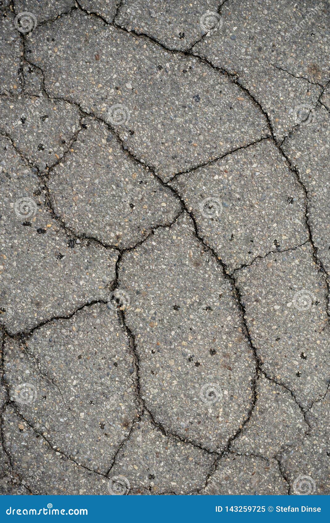 Destructed Tar Road in a Town Stock Image - Image of background ...