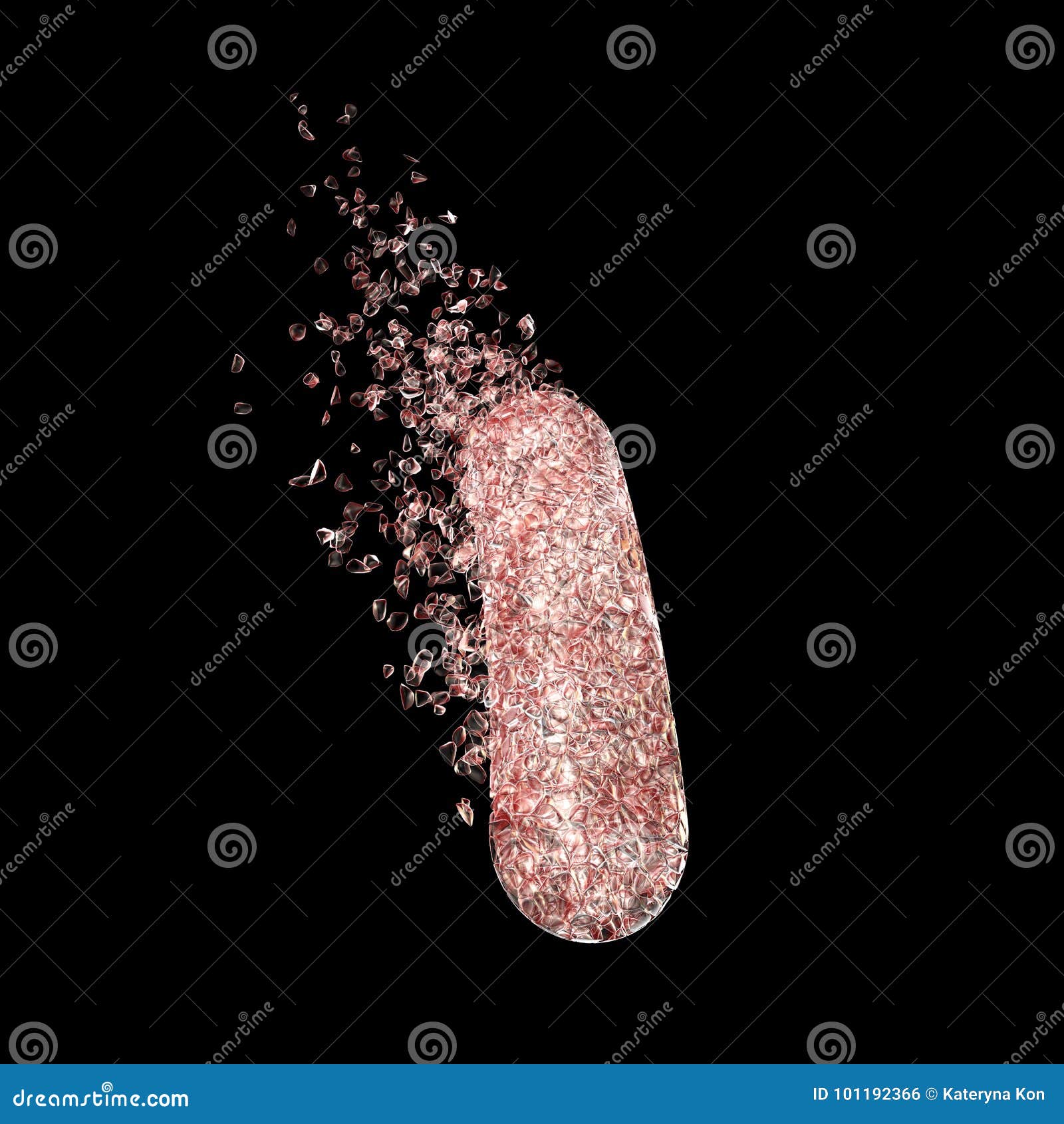 Destruction of Bacterium, Conceptual Image for the Use of Antibiotics ...