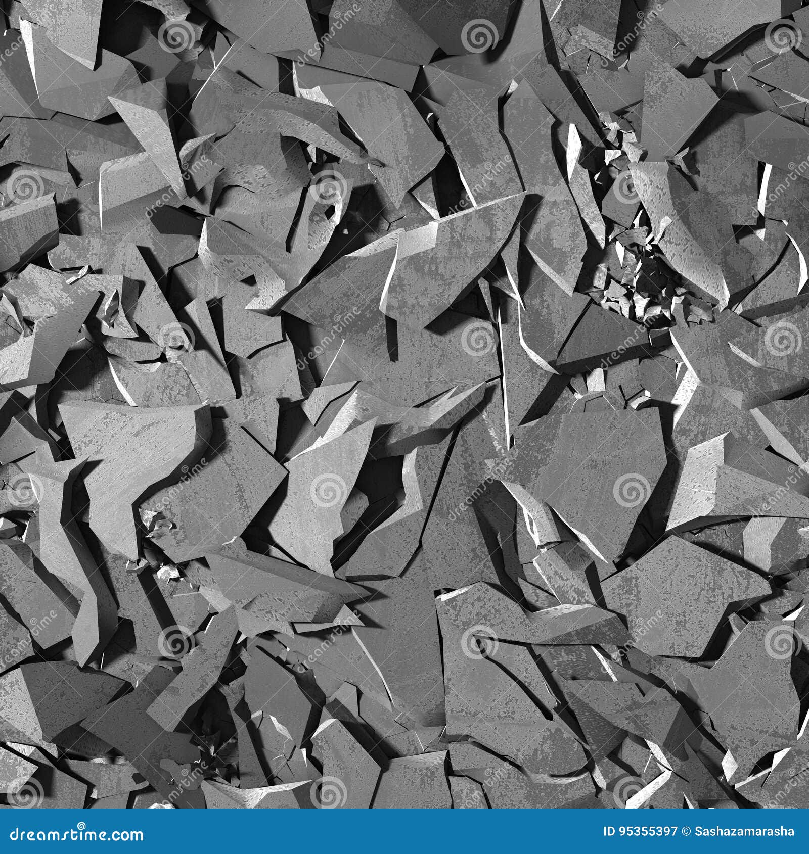 Destruction Demolition Concrete Wall Fragments of Explosion Stock ...