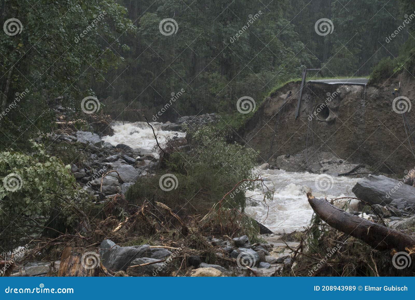 Destruction and Devastation Caused by Floods Stock Image - Image of ...