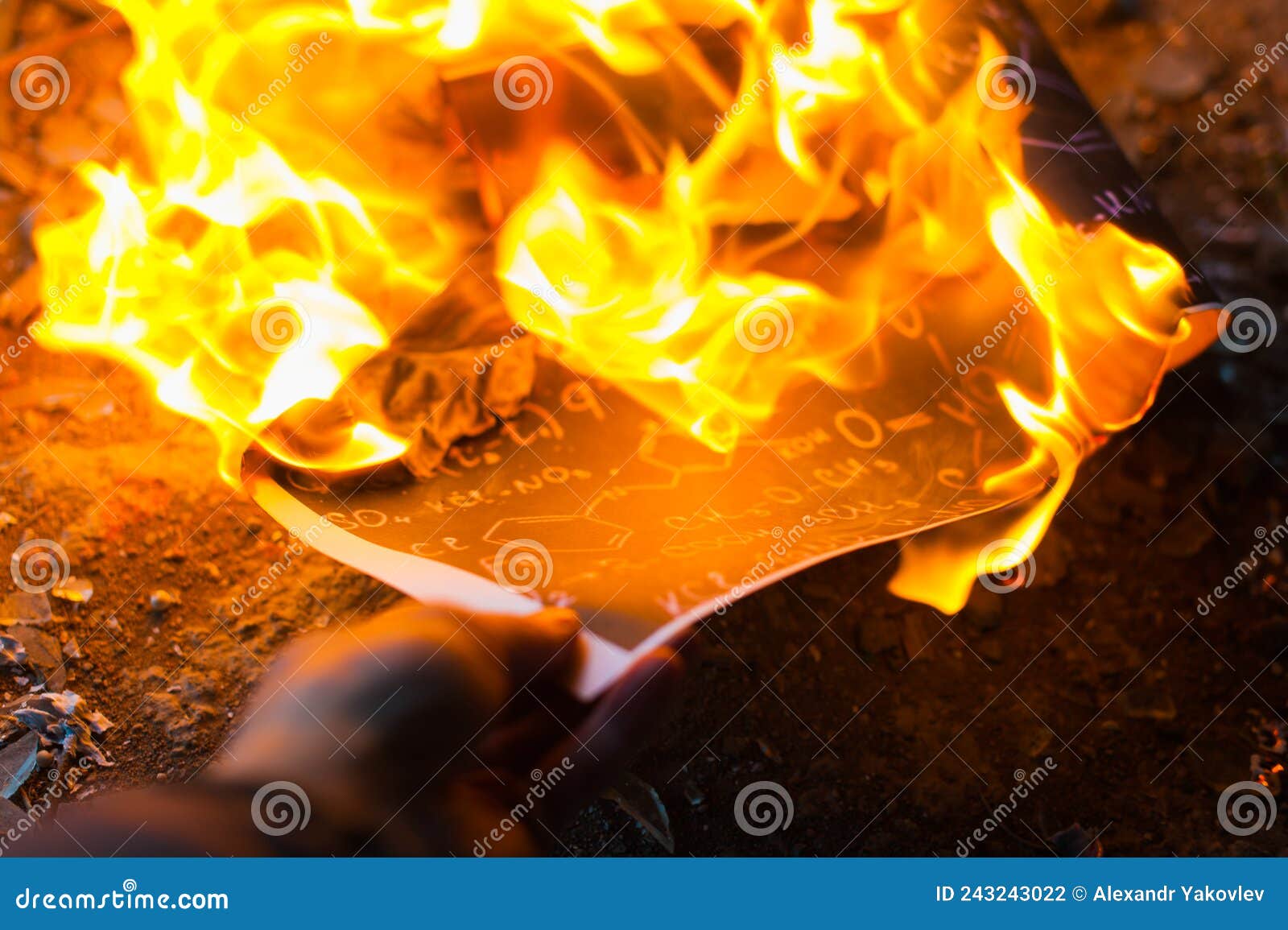 Destruction of Documents with Chemical Formulas. Stock Photo - Image of ...