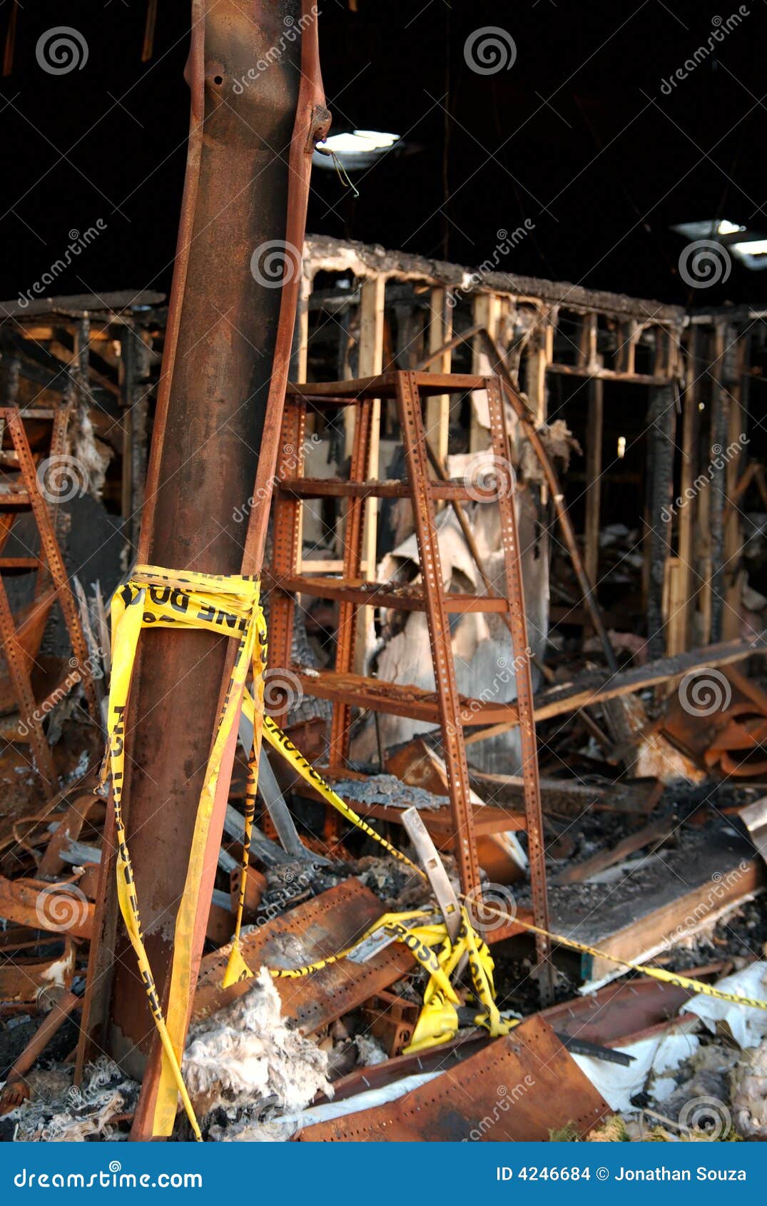 The destruction of fire 06 stock photo. Image of damage - 4246684