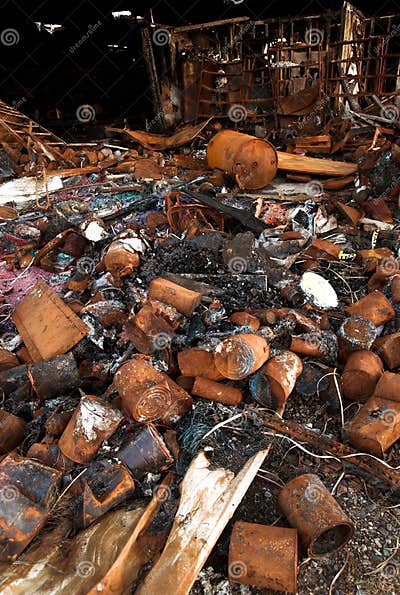 The destruction of fire 08 stock image. Image of damaged - 4246769