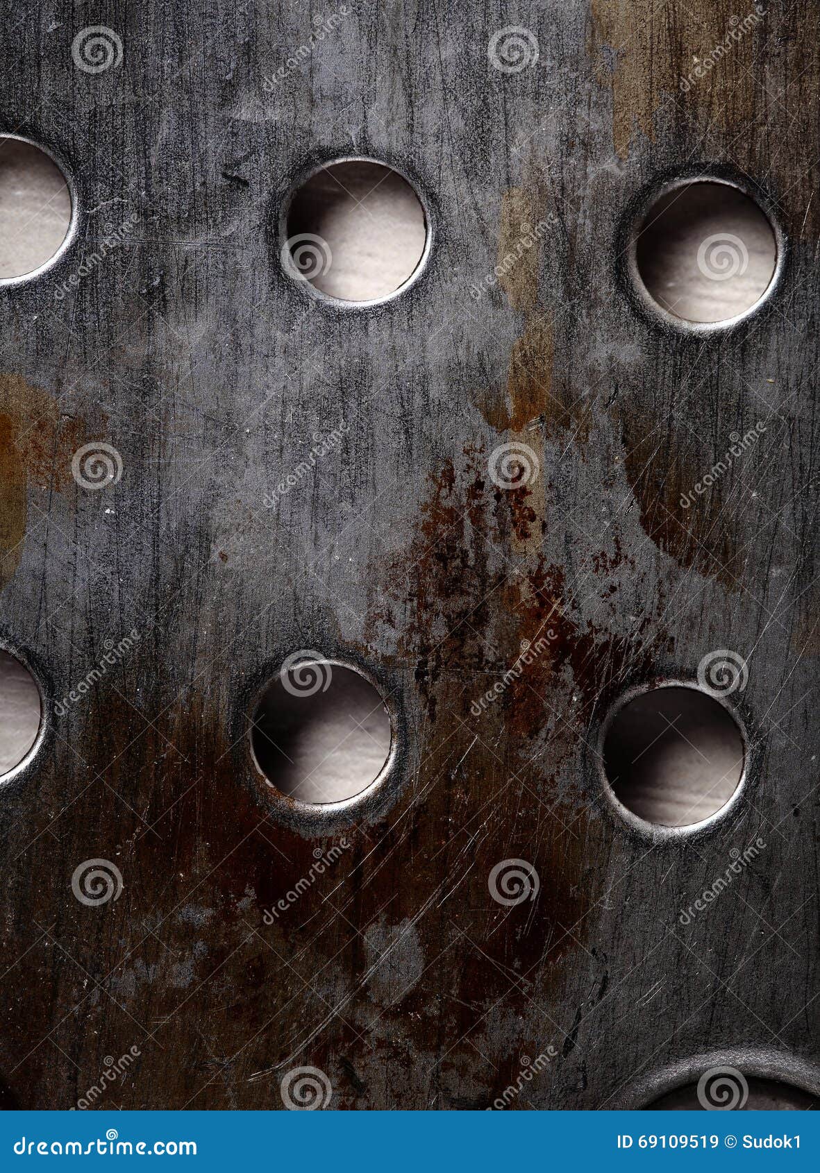 Destruction of Metal Perforated Plate Stock Image - Image of detail ...