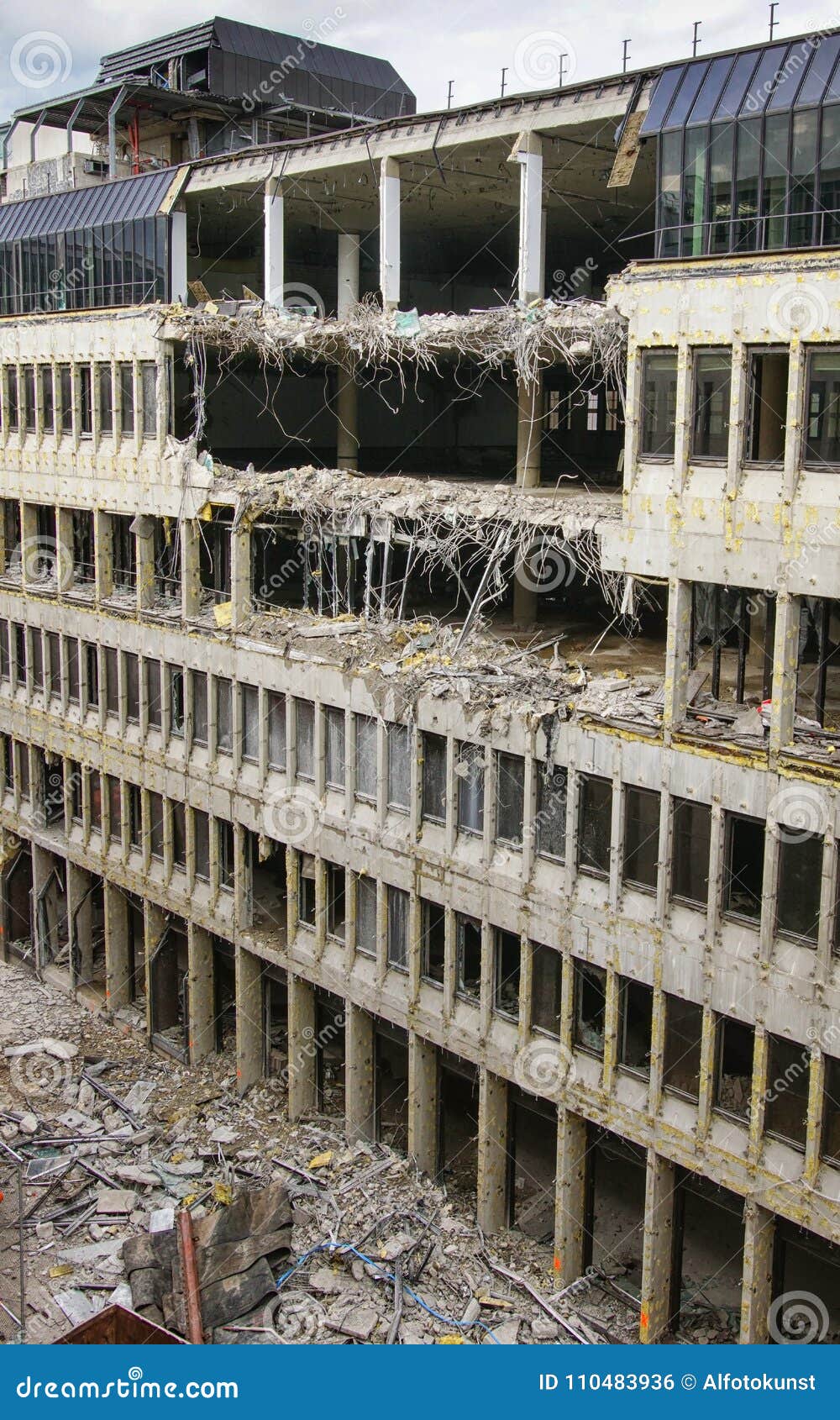 Wrecked Office Building