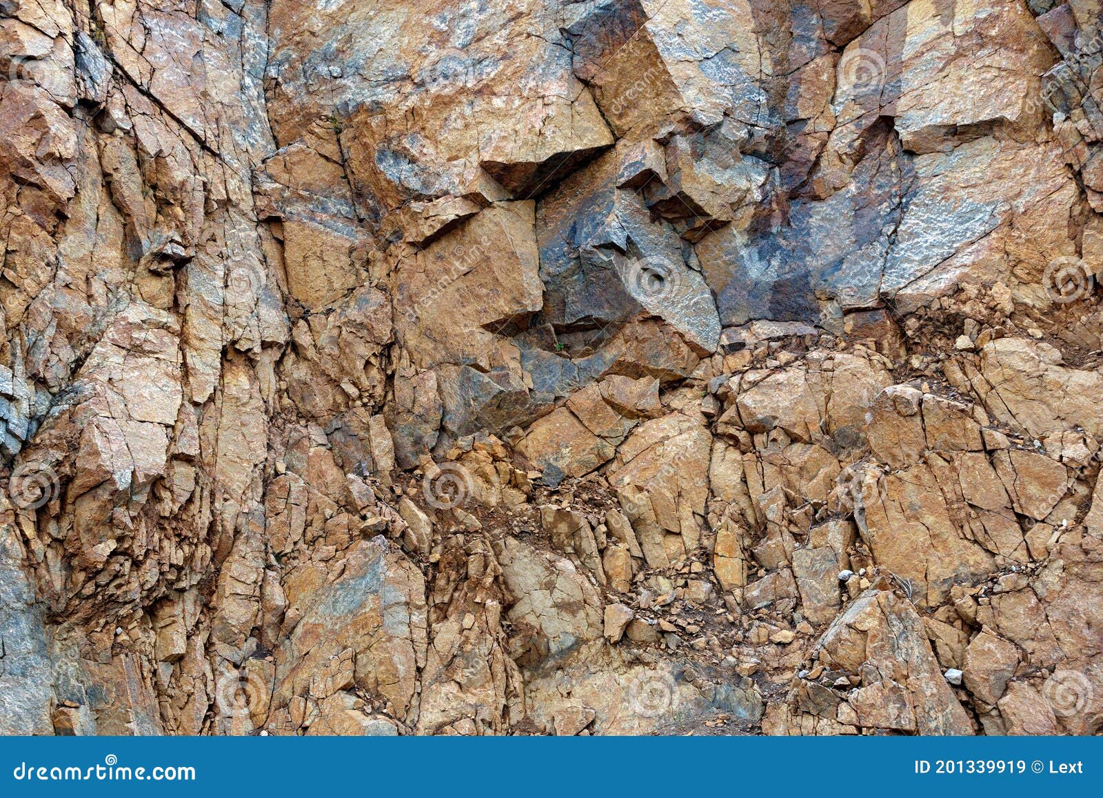 The Destruction of the Rock of the Mountain after the Explosion Stock ...