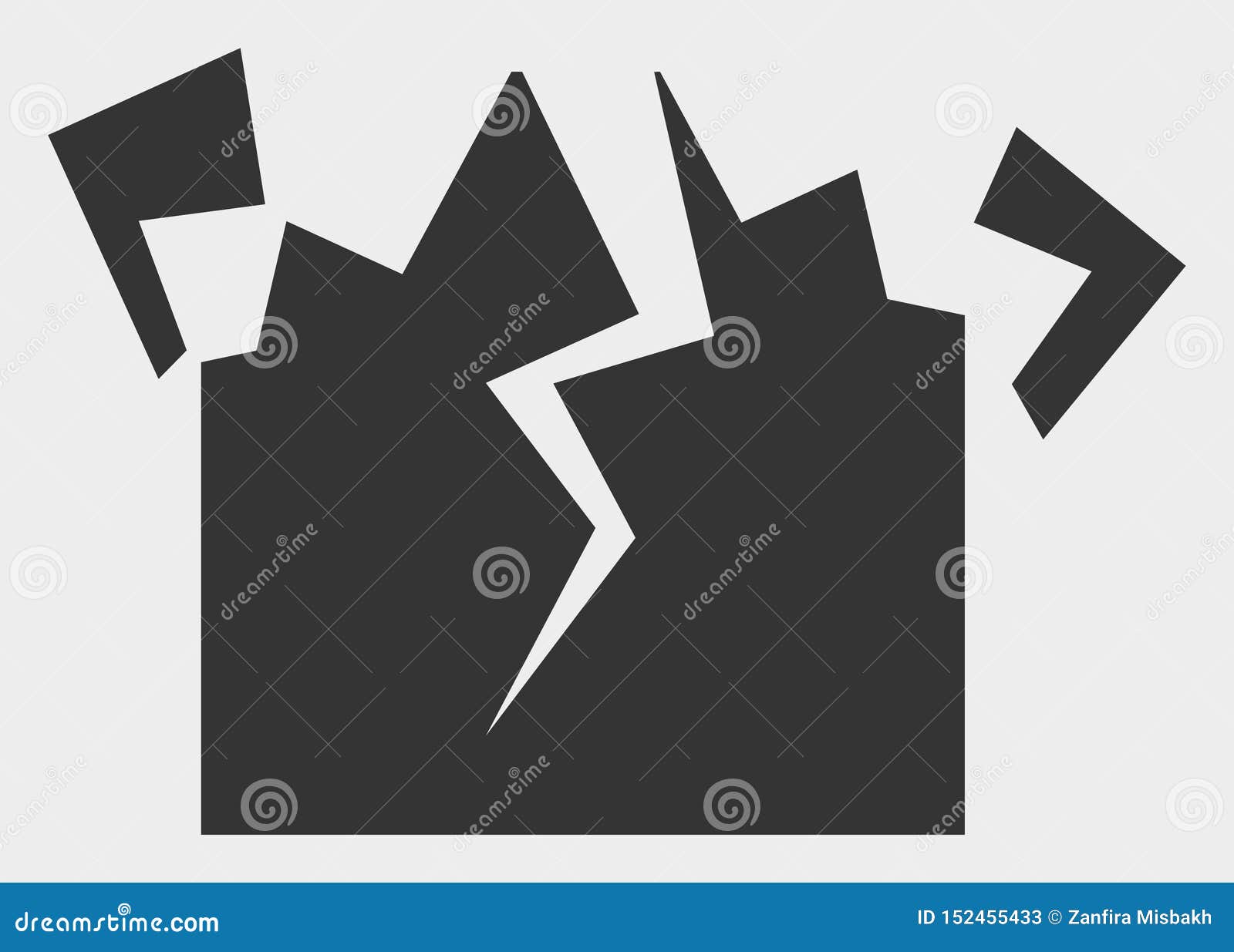 Destruction Vector Icon Illustration Stock Vector - Illustration of ...
