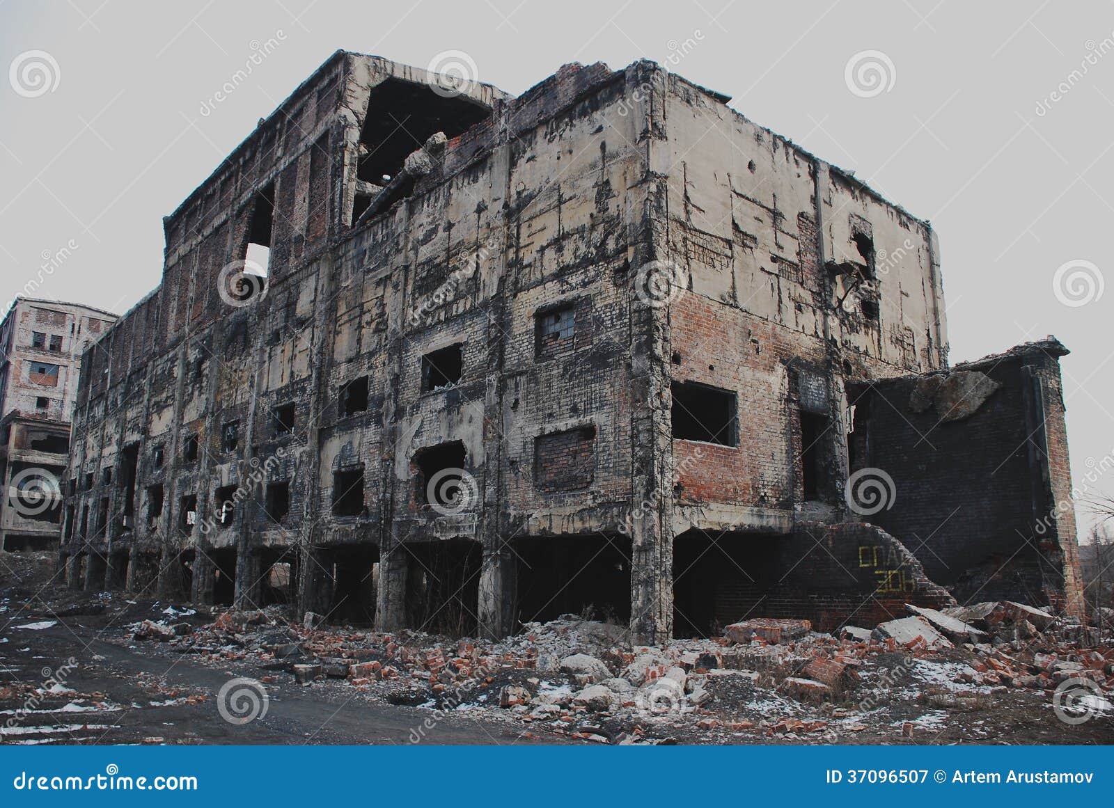 Destruction stock image. Image of industrial, building - 37096507