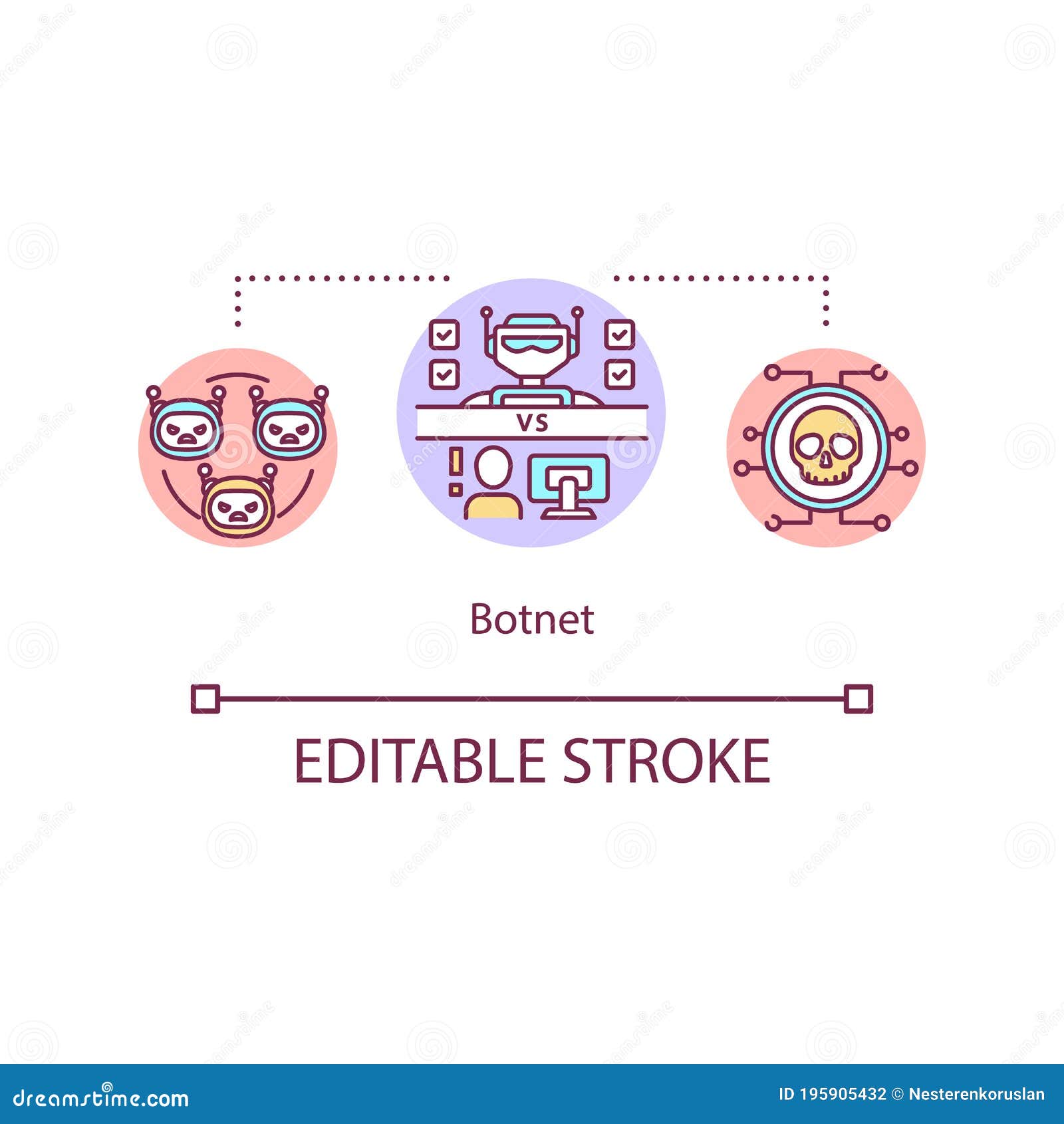 Botnet Icon. Monochrome Simple Cybercrime Icon For Templates, Web ...