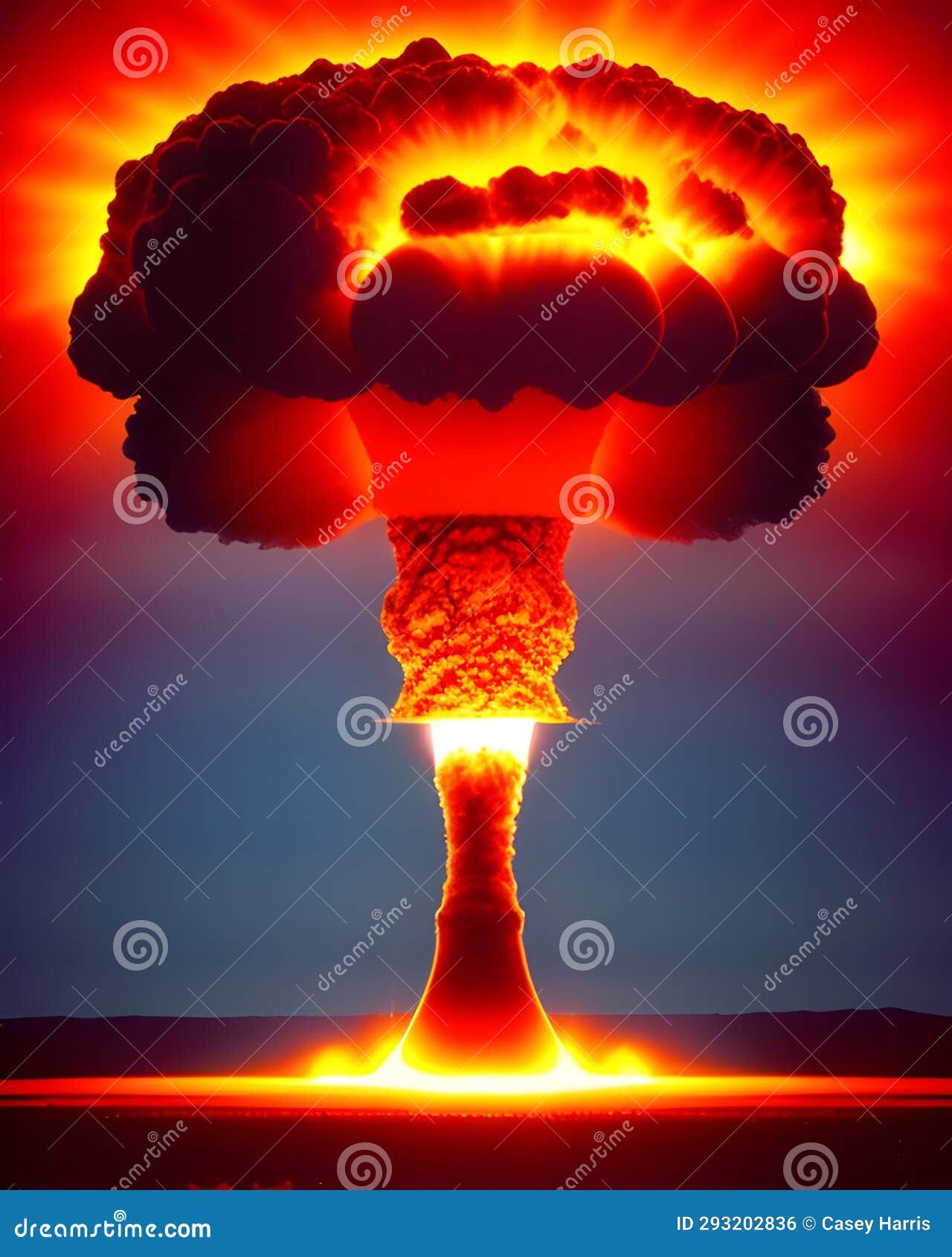 Destructive Power of the Atomic Bomb Stock Illustration - Illustration ...