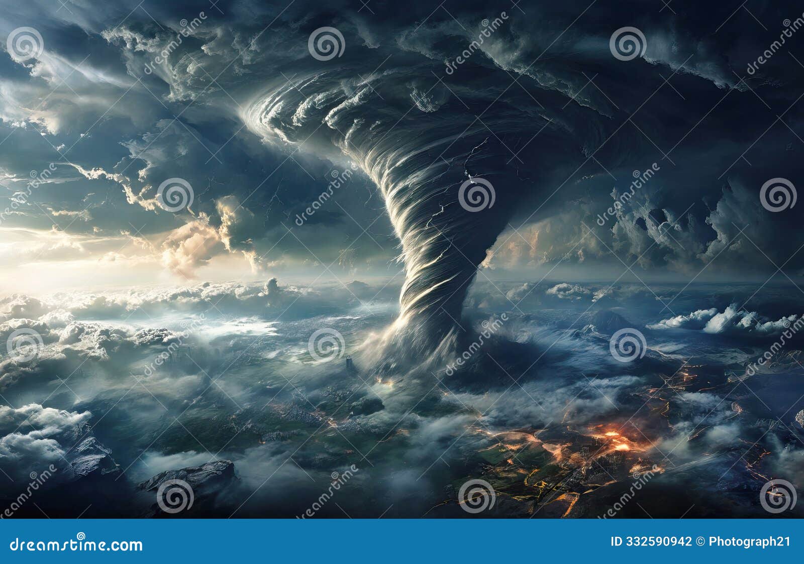 The Destructive Power of Nature Stock Photo - Image of thunderstorm ...