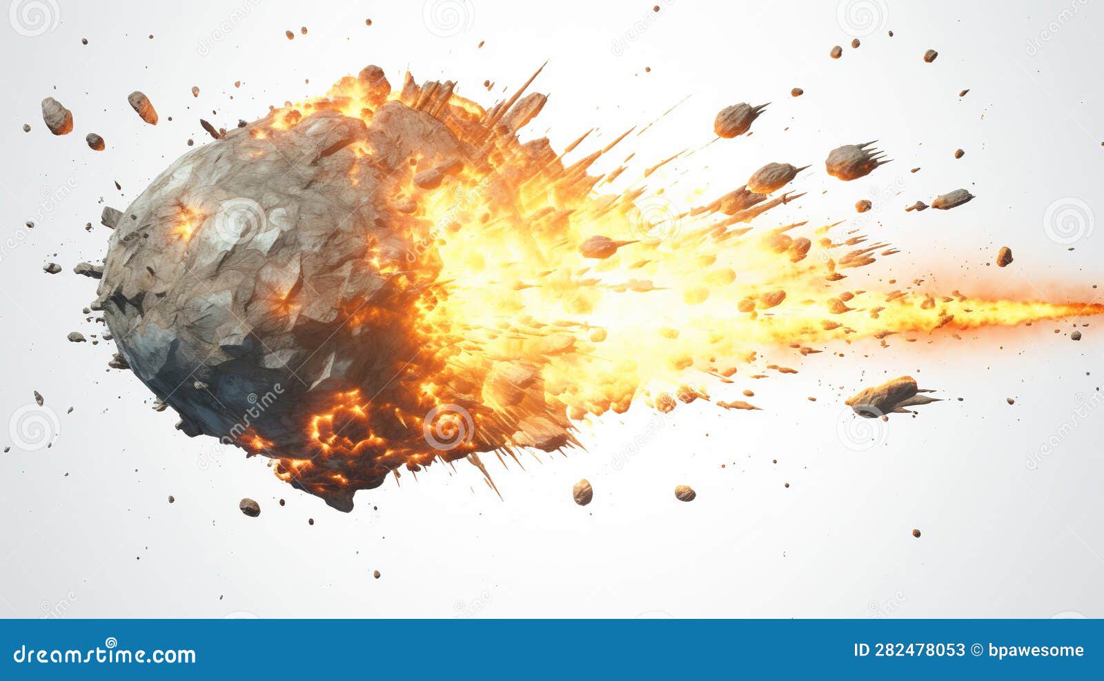 Destructive Power: Spectacular Fireball Explosion with Fiery Flames ...