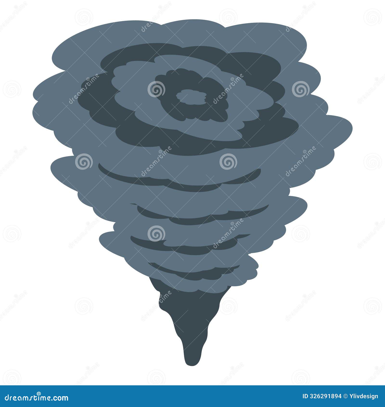 Destructive Tornado Causing Storm Damage with Rotating Funnel Cloud ...