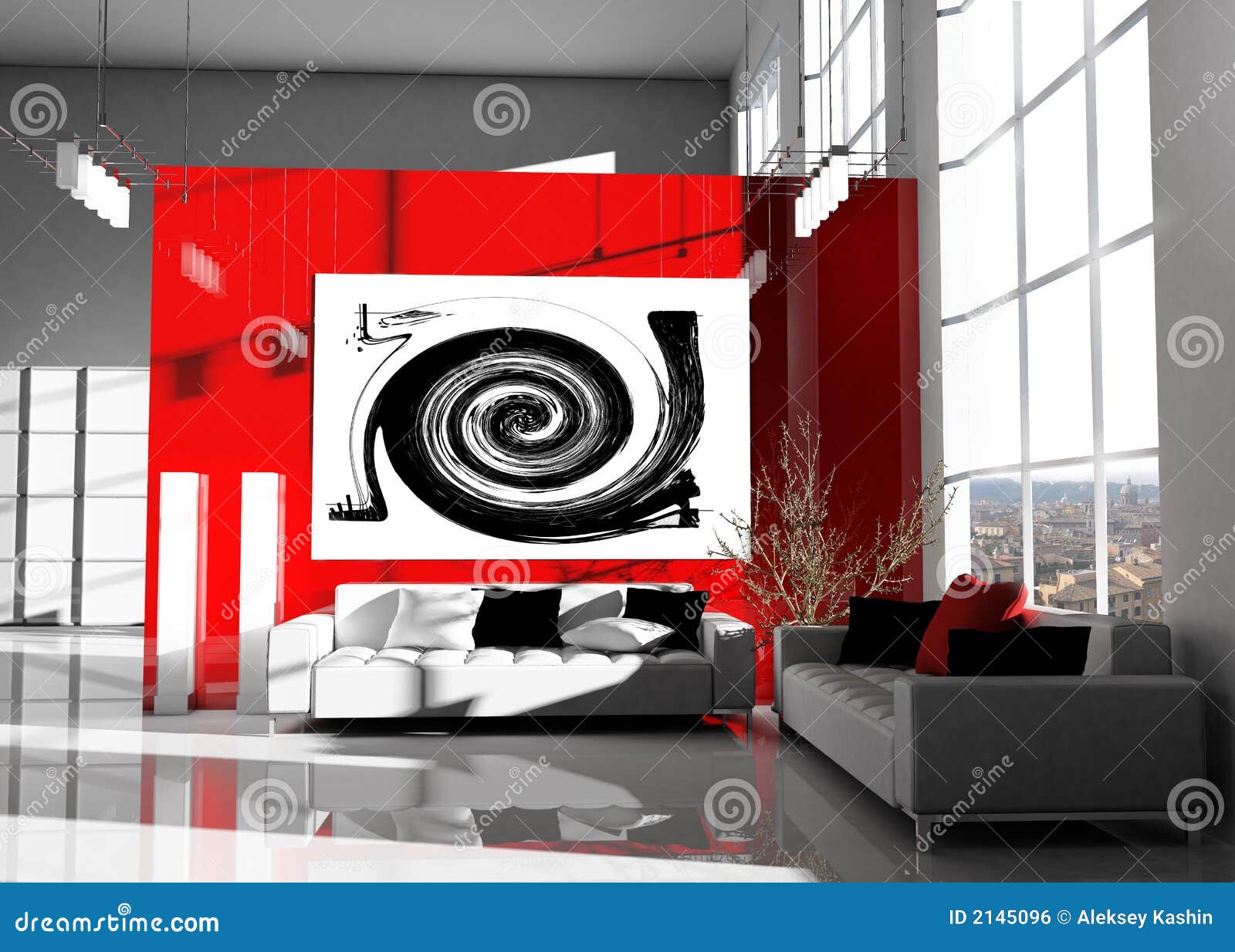 Desván moderno stock de ilustración. Ilustración de vivir - 2145096