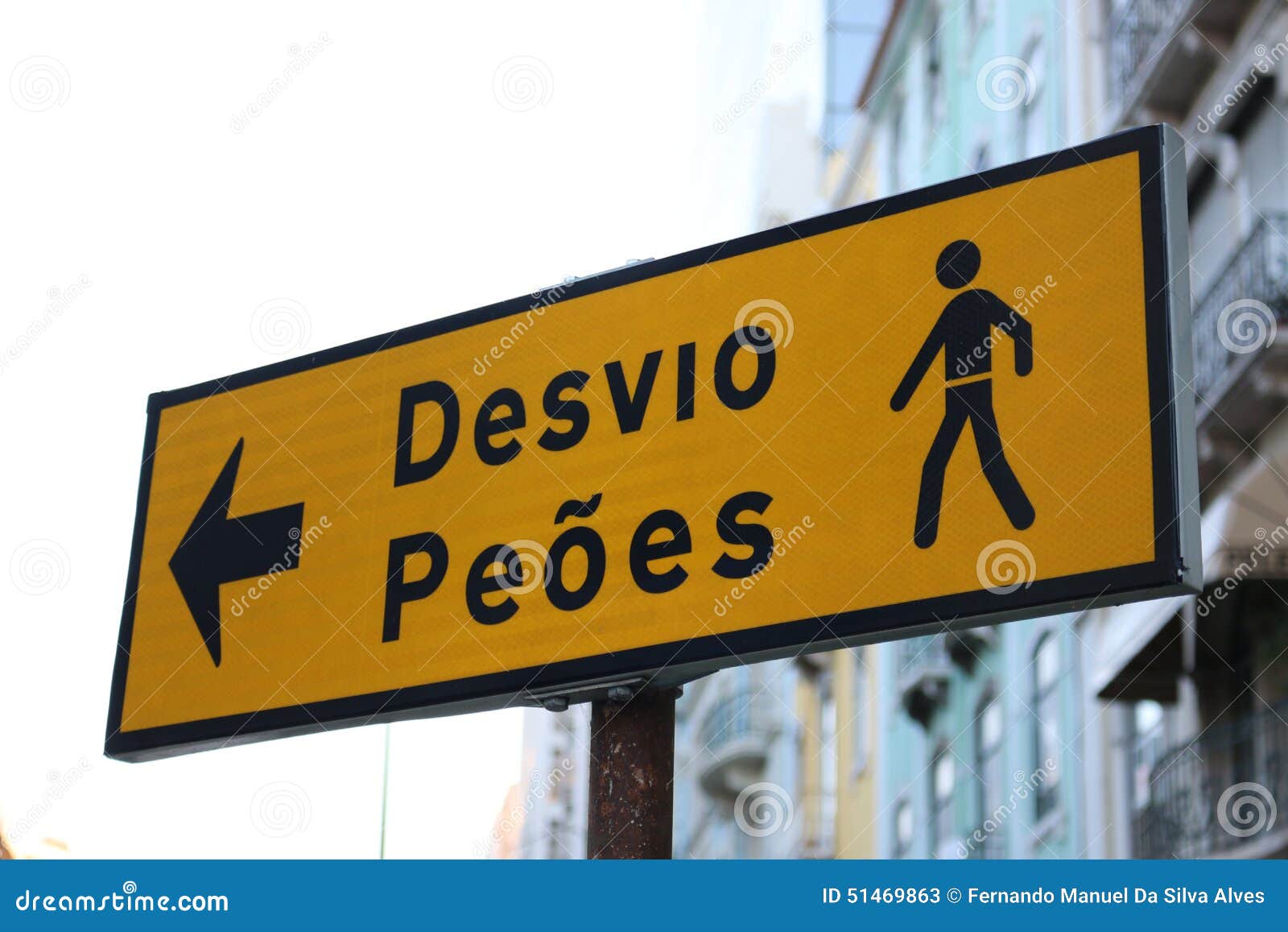 Desvio Dos Pedestres - Portugal Imagem de Stock - Imagem de desvio ...