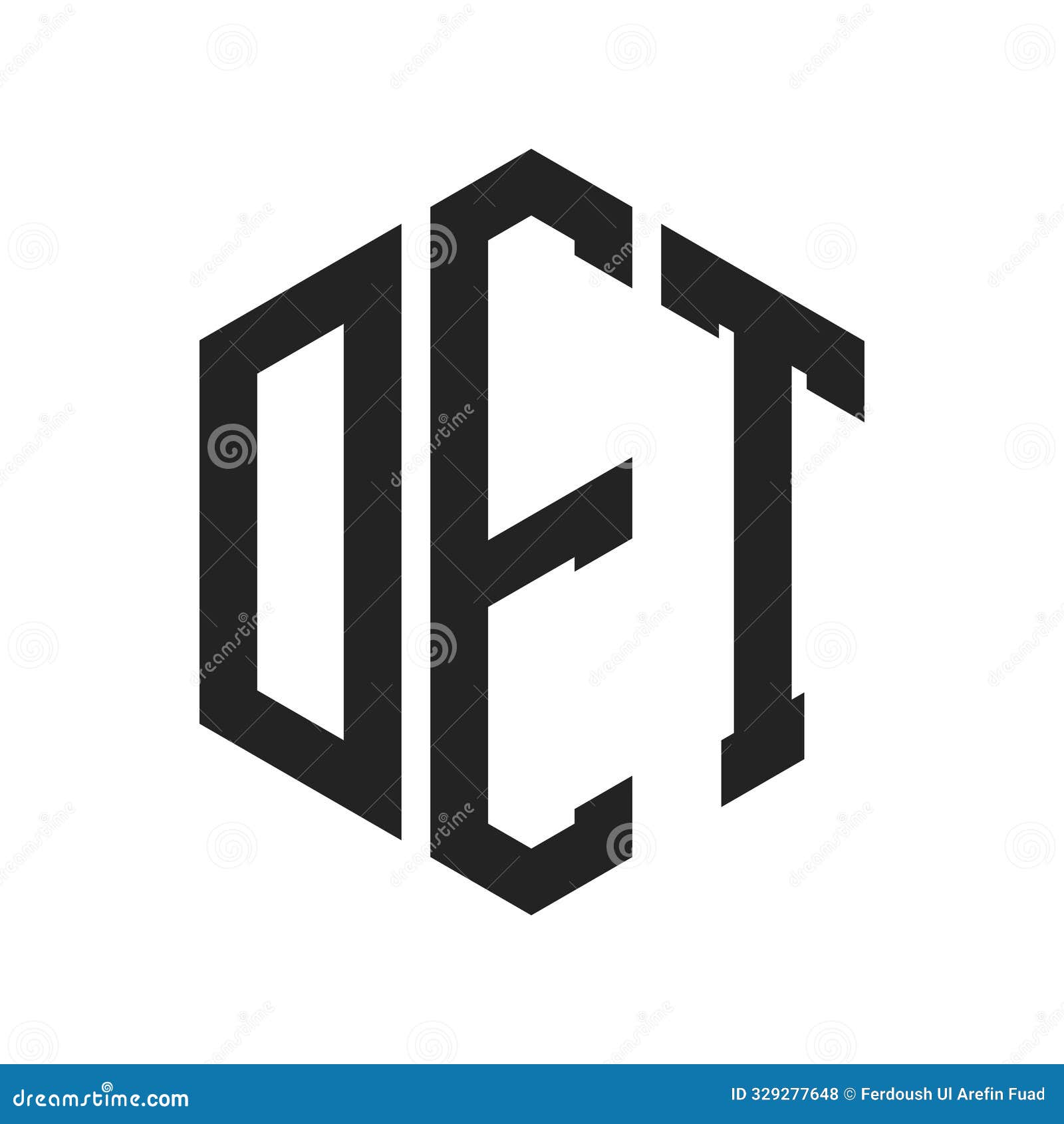 DET Logo Design. Initial Letter DET Monogram Logo Using Hexagon Shape ...