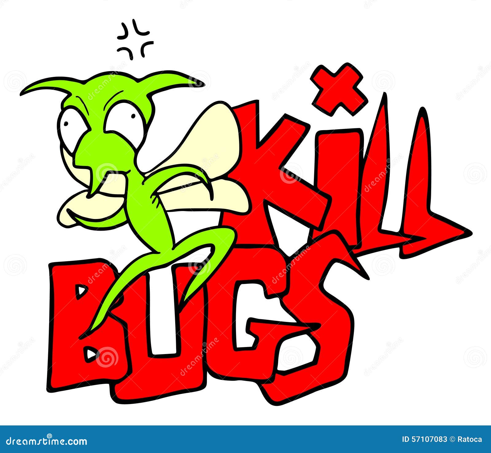 Det Roliga Bytet Buggar Meddelandet Vektor Illustrationer ...