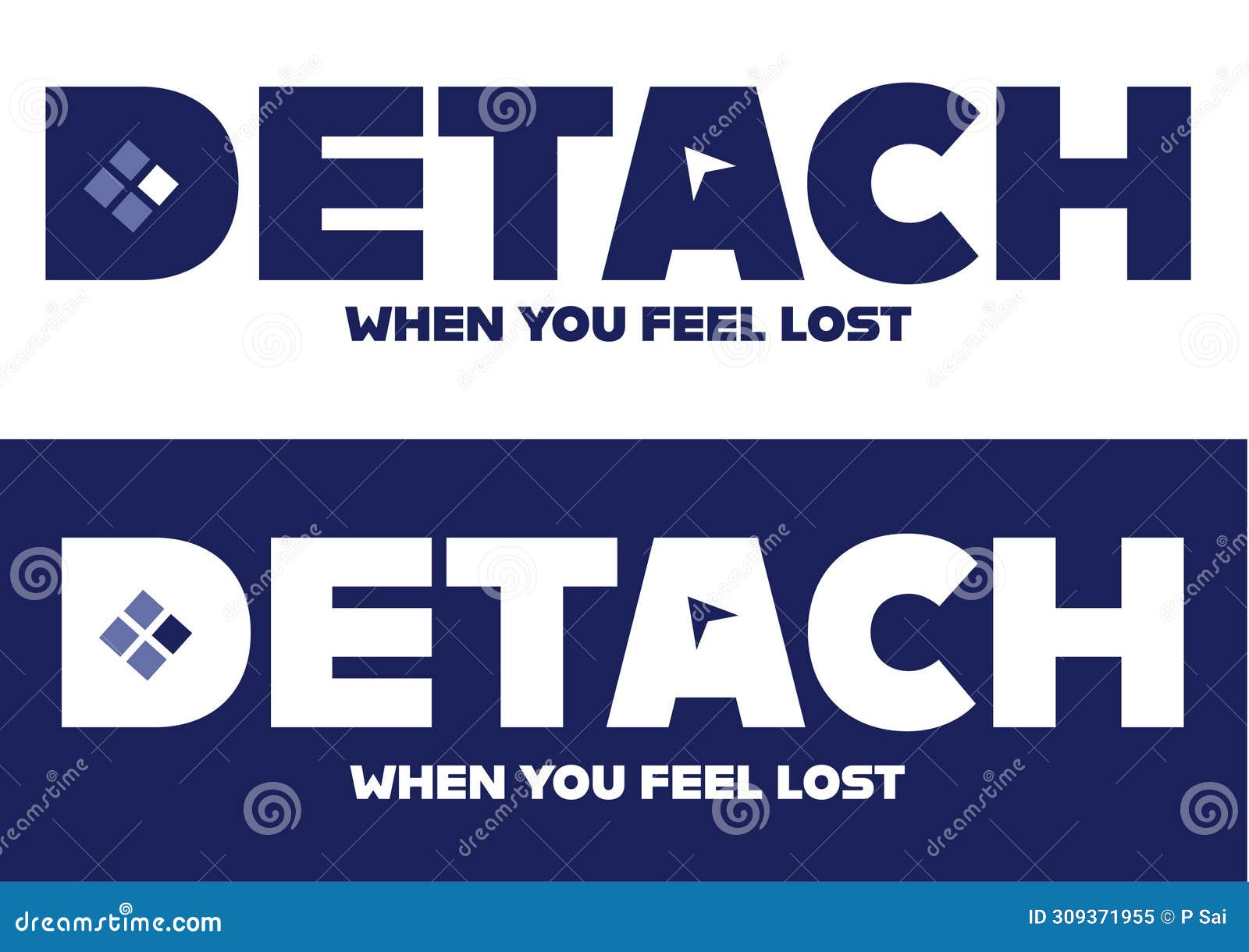 Detach when You Feel Lost for Mental Health Stock Illustration ...
