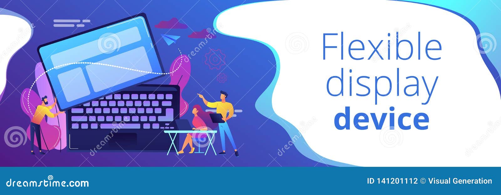 Detachable Device Technology Concept Banner Header. Stock Vector ...