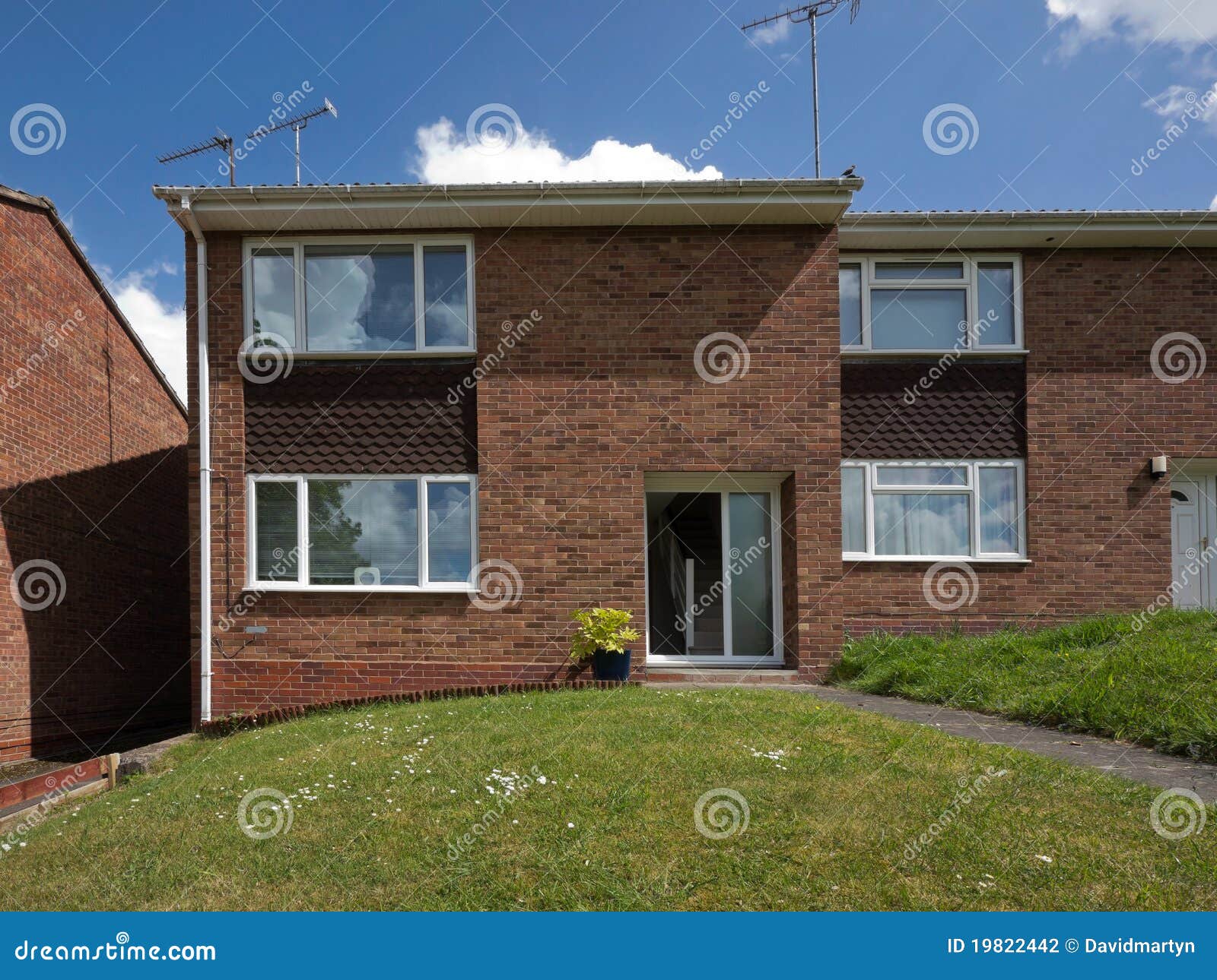 Detached house stock photo. Image of mortgage, neighbour - 19822442