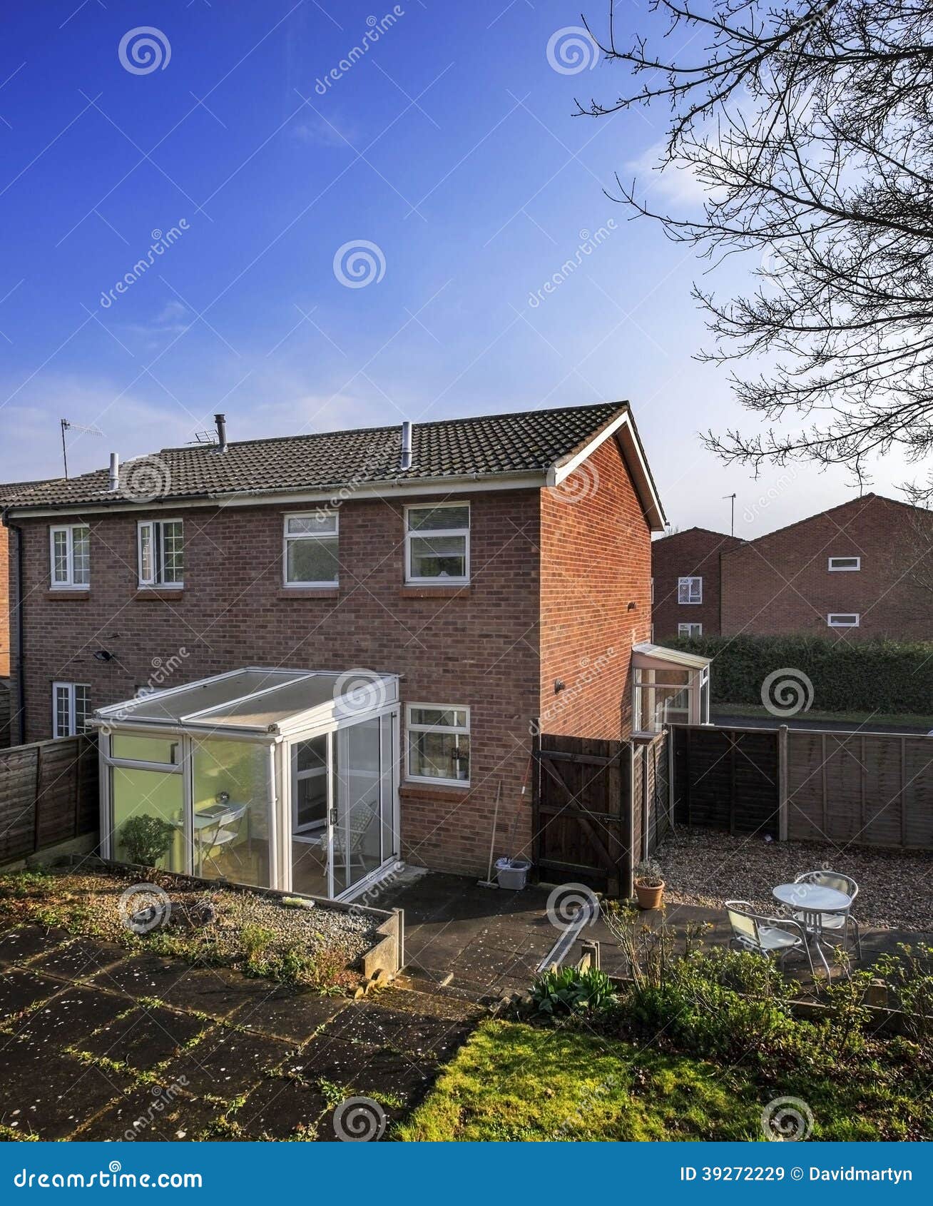 Detached house stock image. Image of front, door, housing - 39272229