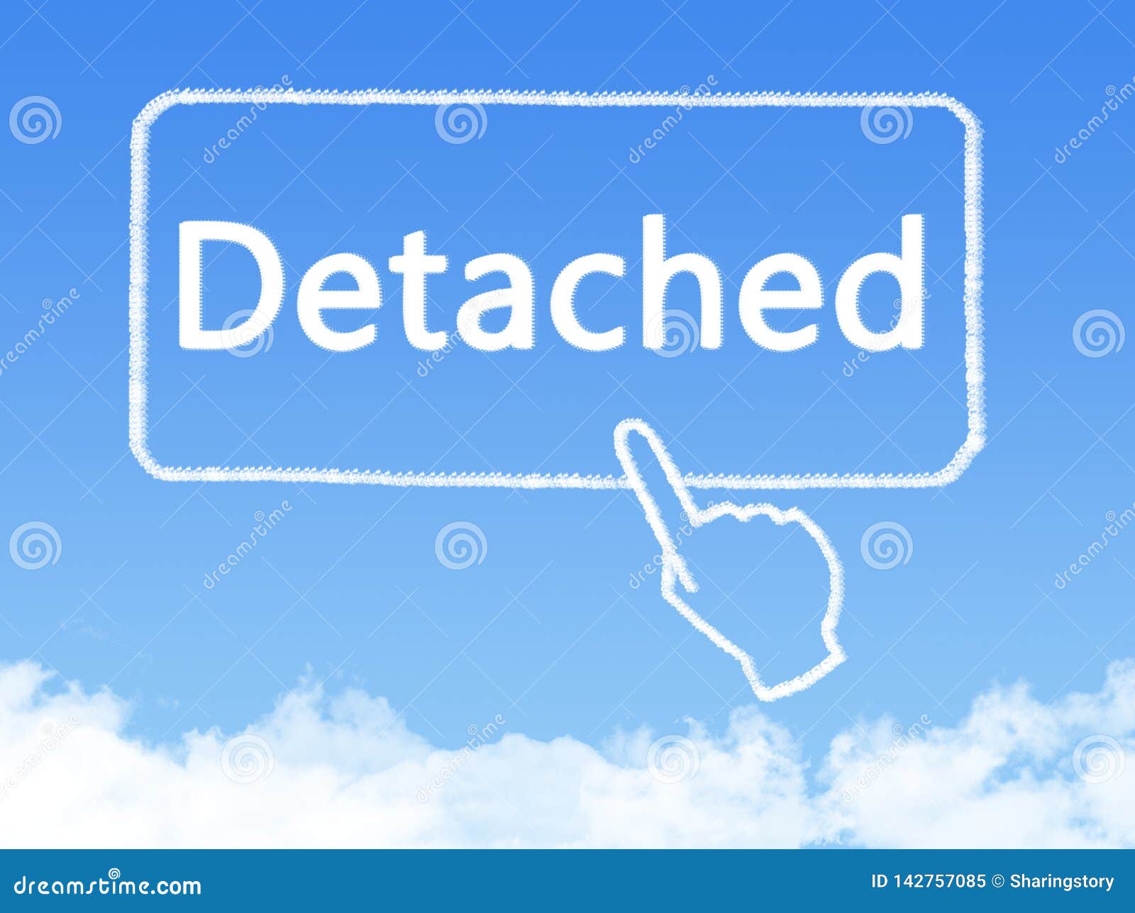 Detached Message Cloud Shape Stock Illustration - Illustration of blow ...