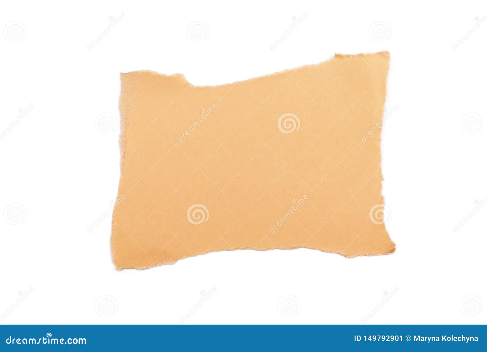 Detached Piece of Paper on a White Background Stock Image - Image of ...