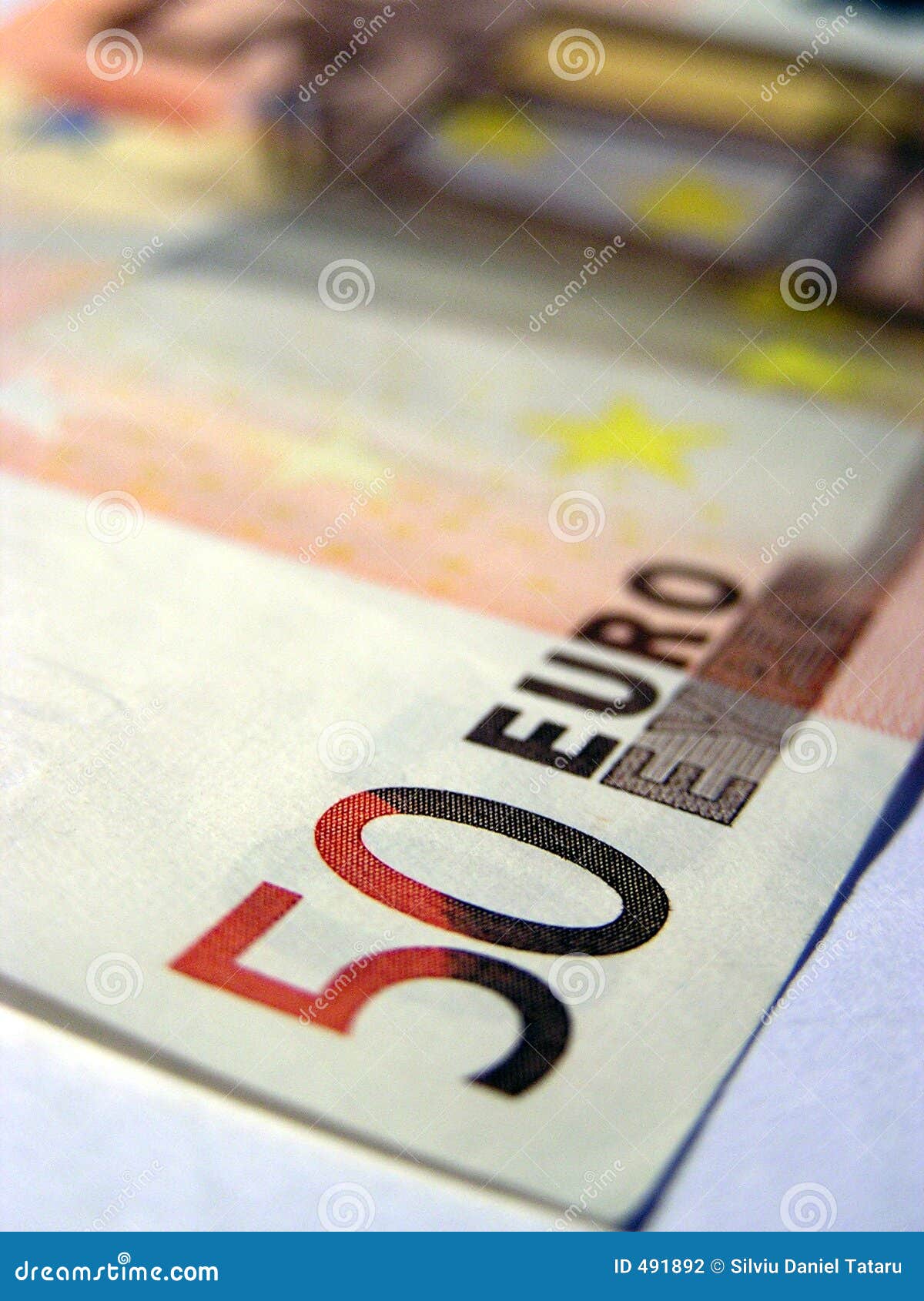 Detail of a 50 Euro Banknote Stock Photo - Image of green, prosperity ...