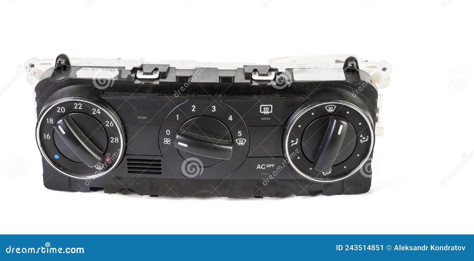 Detail With The Air Conditioning Button Inside A Car.Control Panel Car ...