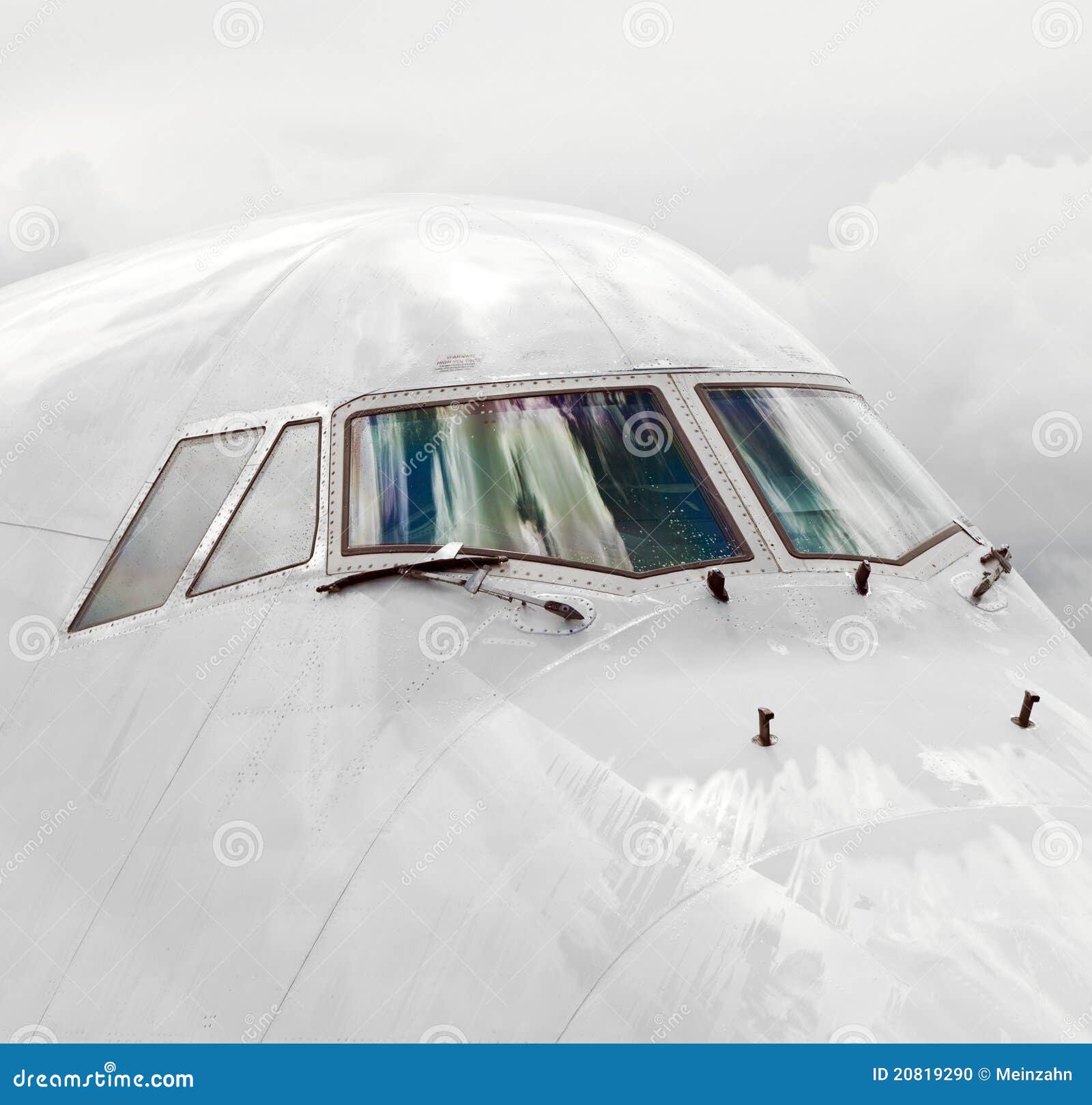 Detail of aircraft nose stock photo. Image of airliner - 20819290