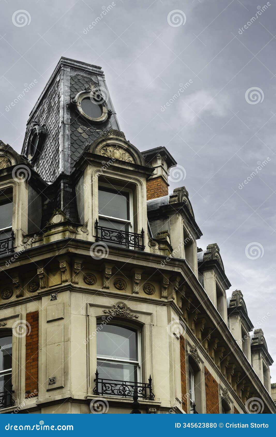 Detail of an Ancient Building in London Stock Photo - Image of england ...