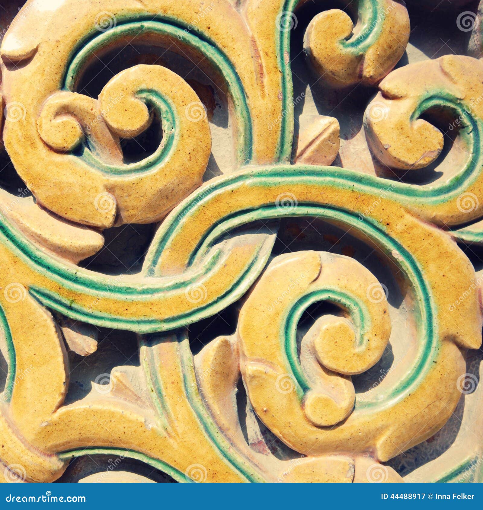 Detail of Ancient Ceramic Pattern, China Stock Image - Image of floral ...