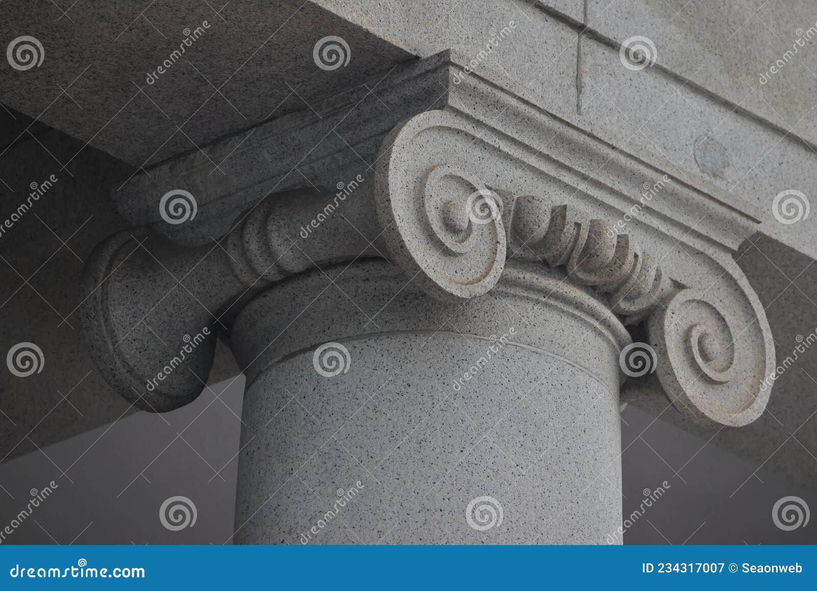 Detail of an Ancient Greek Pillar of Ionic Order 5 Nov 2021 Stock Image ...