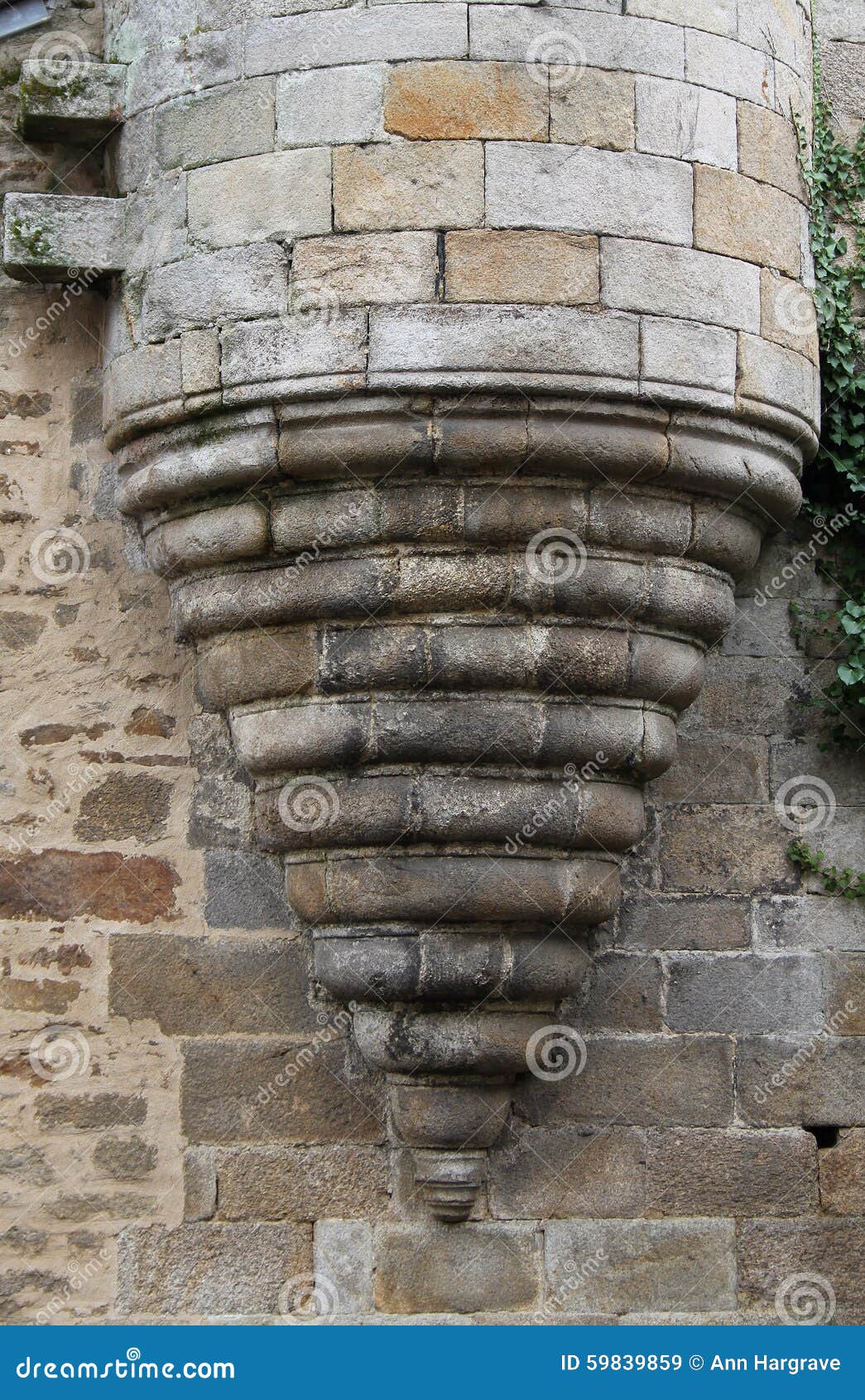 Detail of Ancient Stone Turret Stock Image - Image of architecture ...