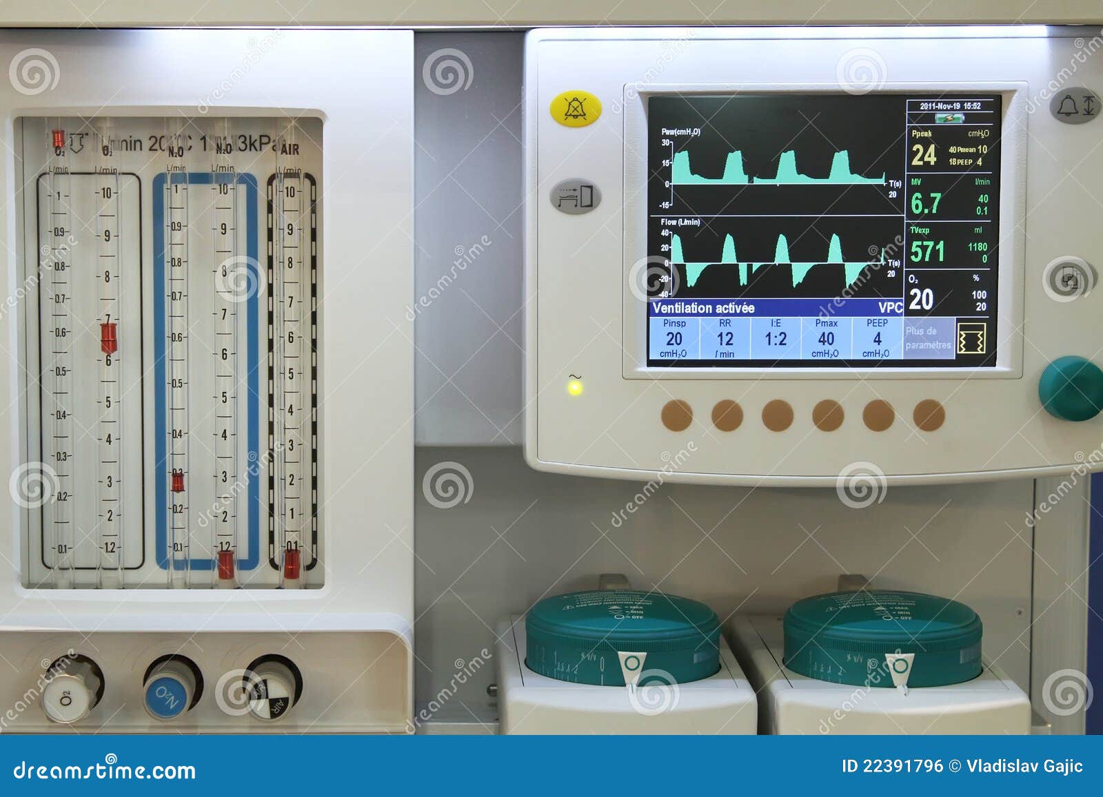 Anesthesia Machine And Monitor Resuscitation. Royalty-Free Stock ...