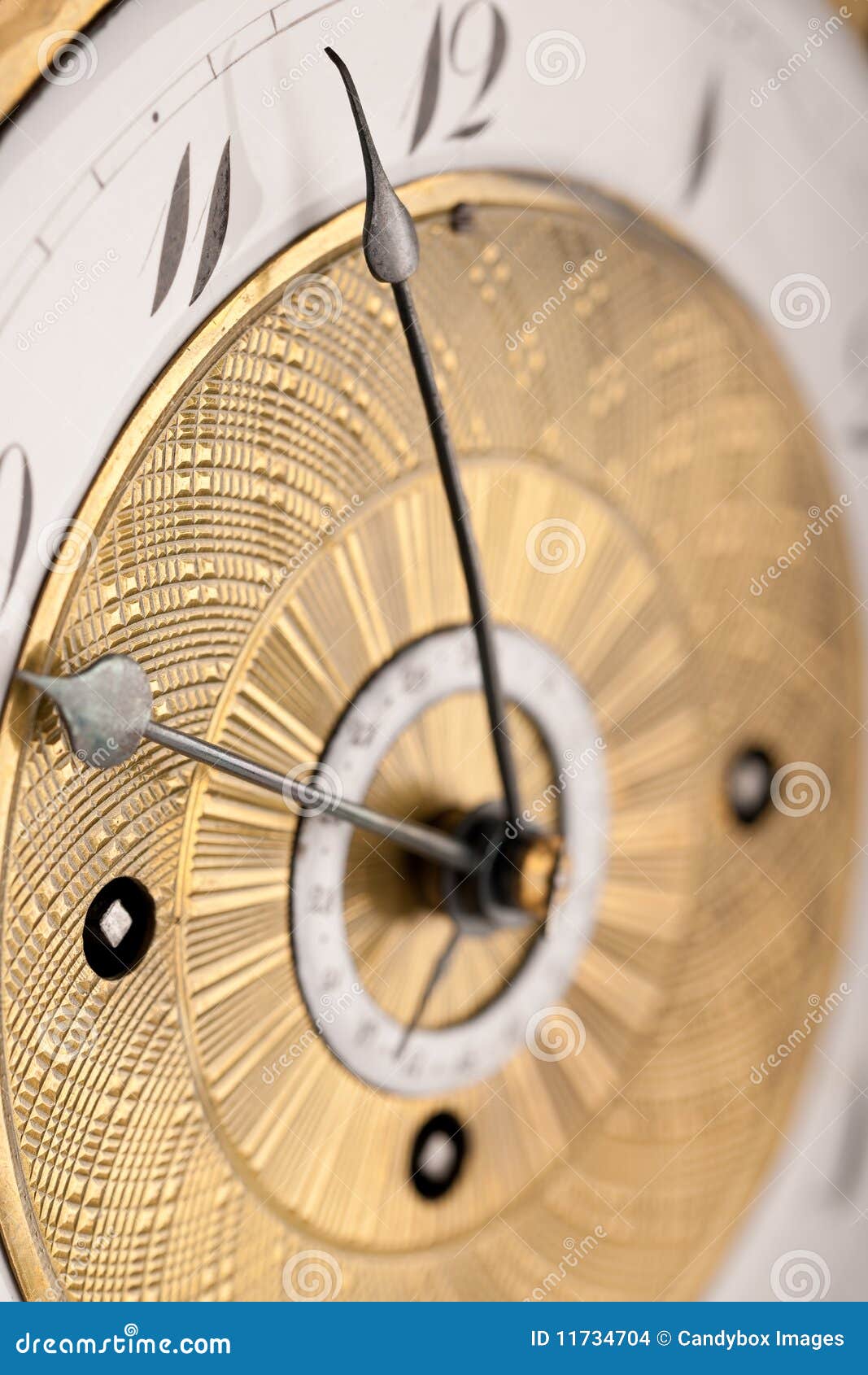 Detail of Antique Clock with Arabic Numeral Stock Photo - Image of ...