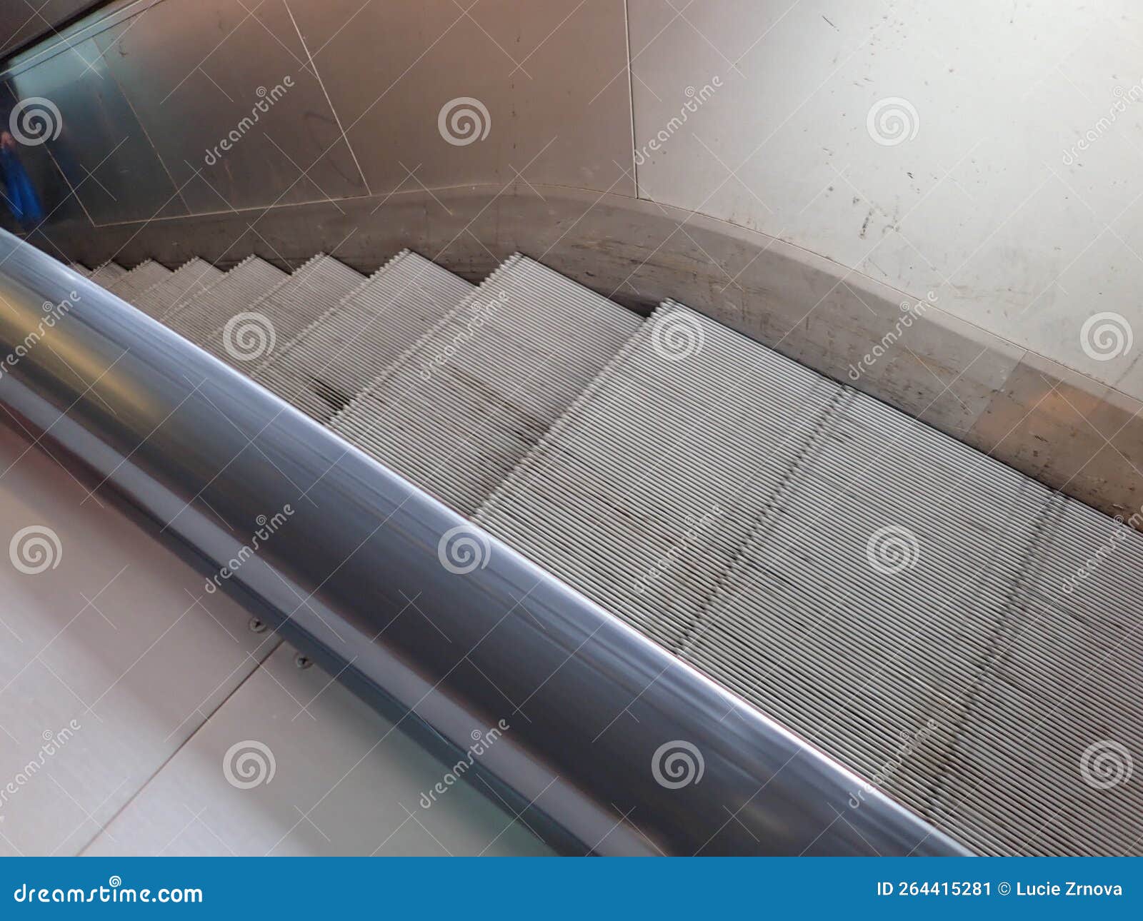 Ascalator Moving Step Stair in Metro Stock Image - Image of hall ...