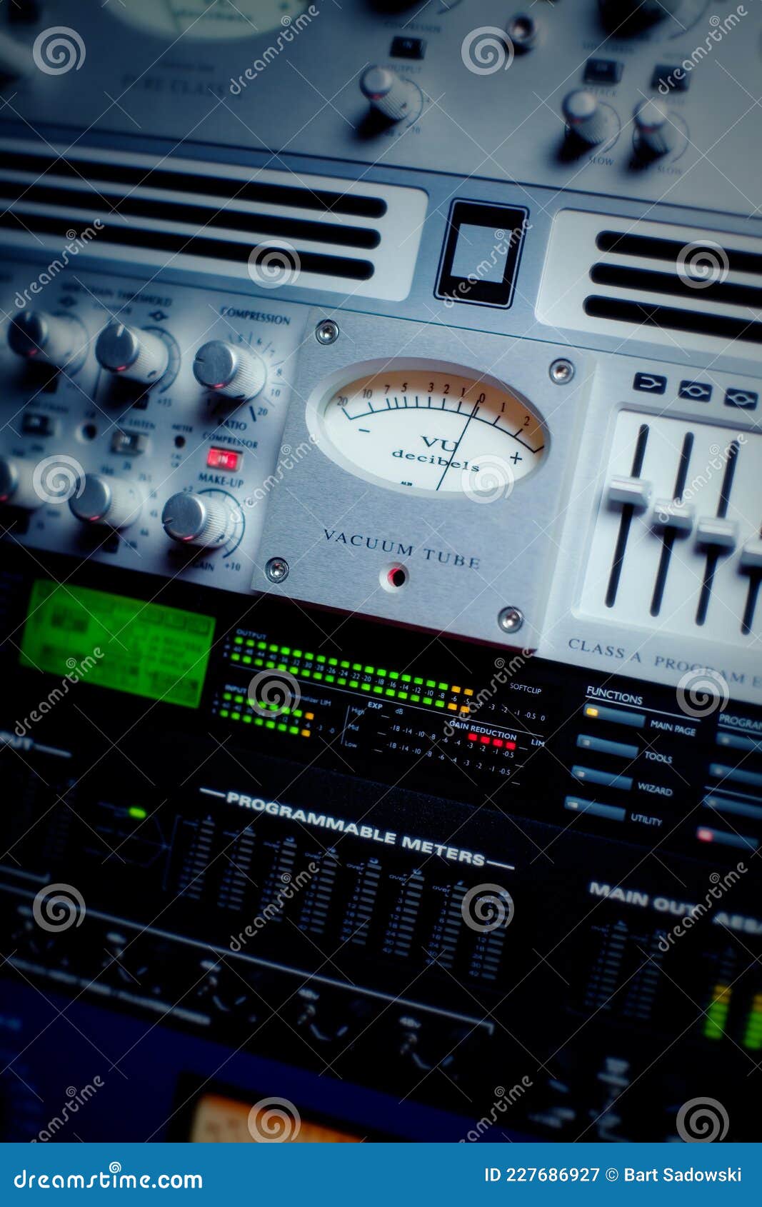 Recording Studio Equipment Rack with Knobs and Buttons Stock Image ...