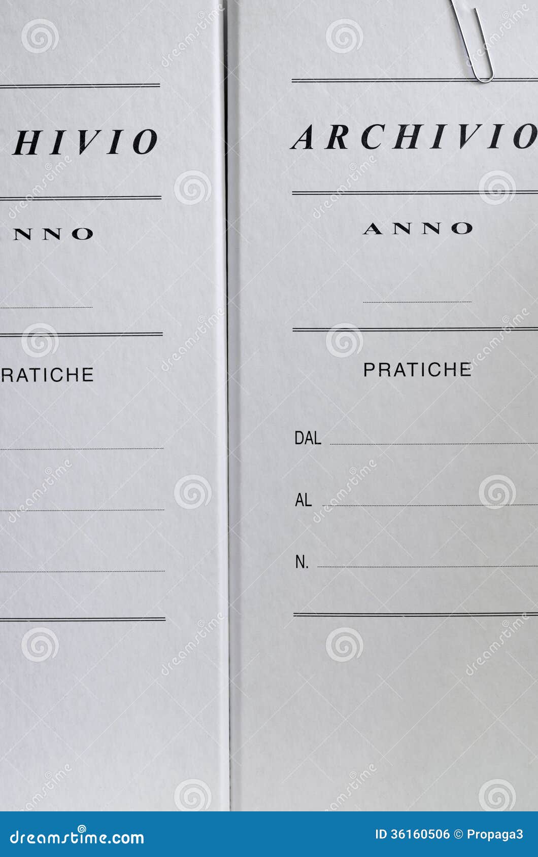 DETAIL of BACK ARCHIVE FOLDERS PAPERS with STAPLE Stock Photo - Image ...