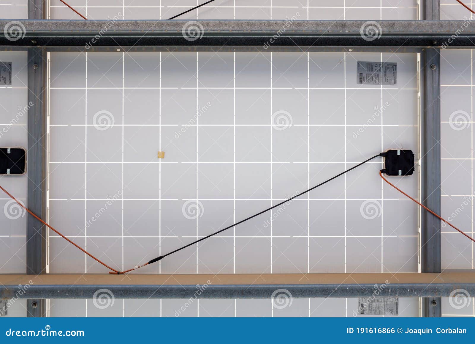 Back Of A Solar Panel Array On Farm Stock Photo | CartoonDealer.com ...
