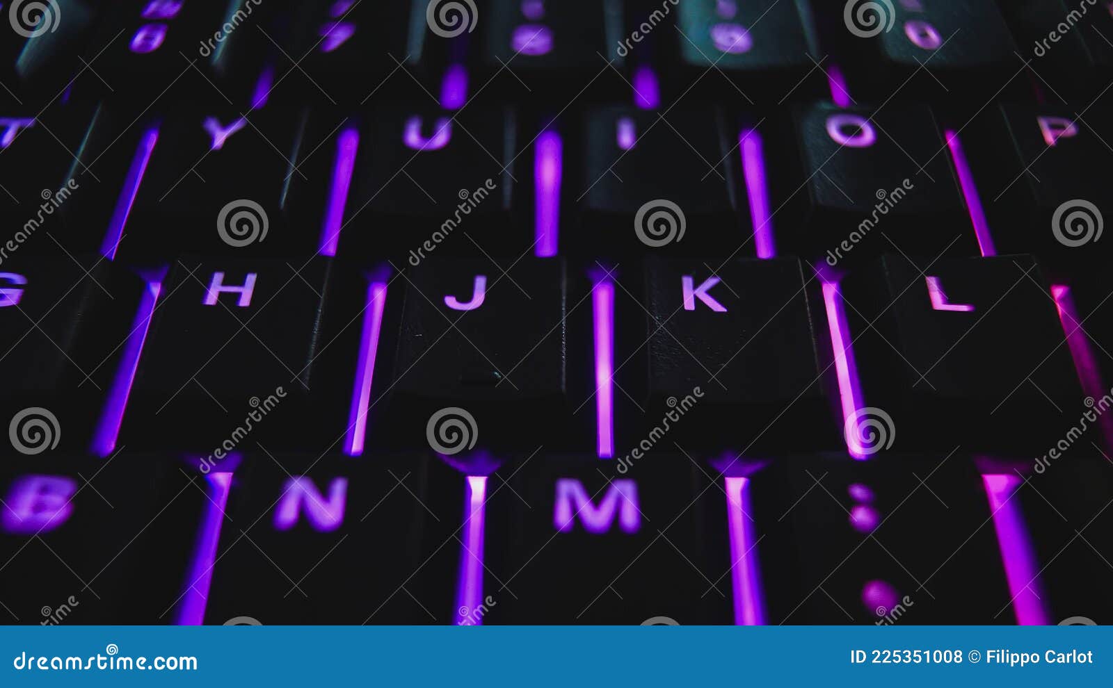 Backlit Keyboard Keys Movement Stock Footage - Video of data, device ...