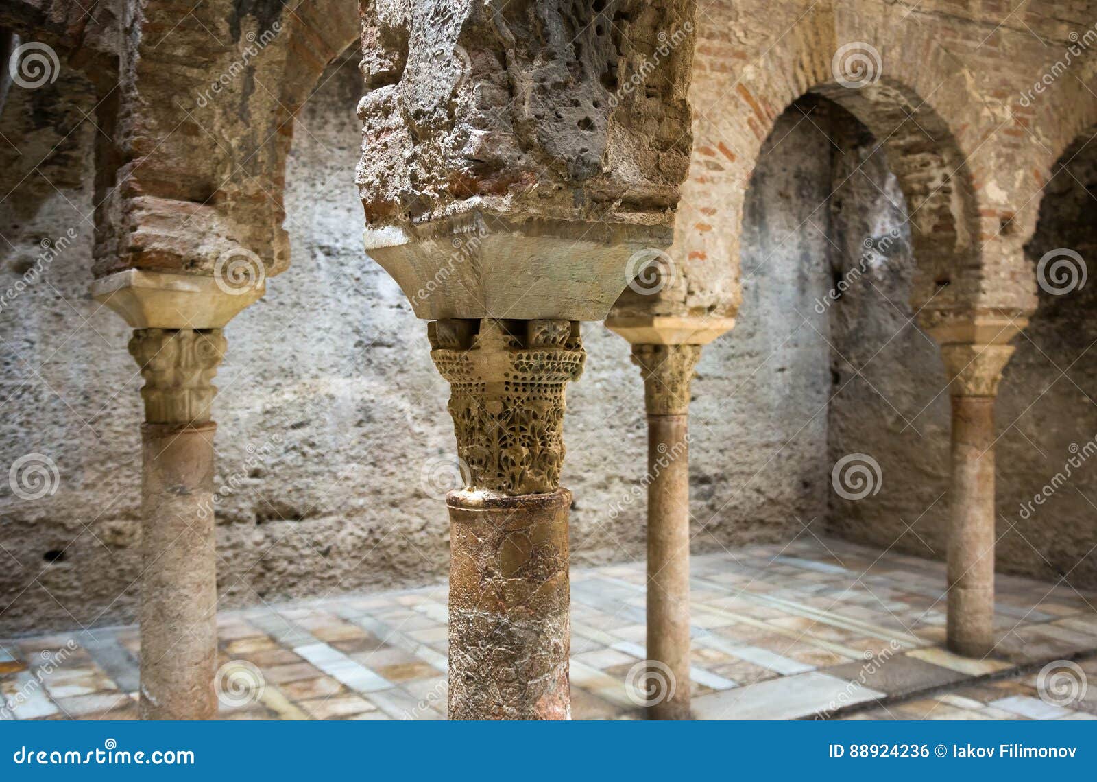 Detail of the Banuelo Baths. Granada Stock Photo - Image of landmark ...